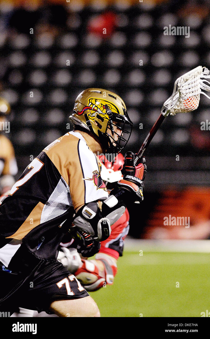 July 27, 2007: MLL - Rochester Rattlers midfielder Colin Doyle (#77) in ...