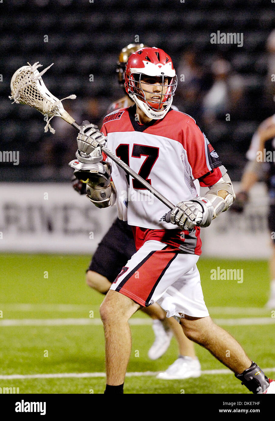 July 27, 2007: MLL - Chicago Machine defenseman Jake Deane (#17) in ...