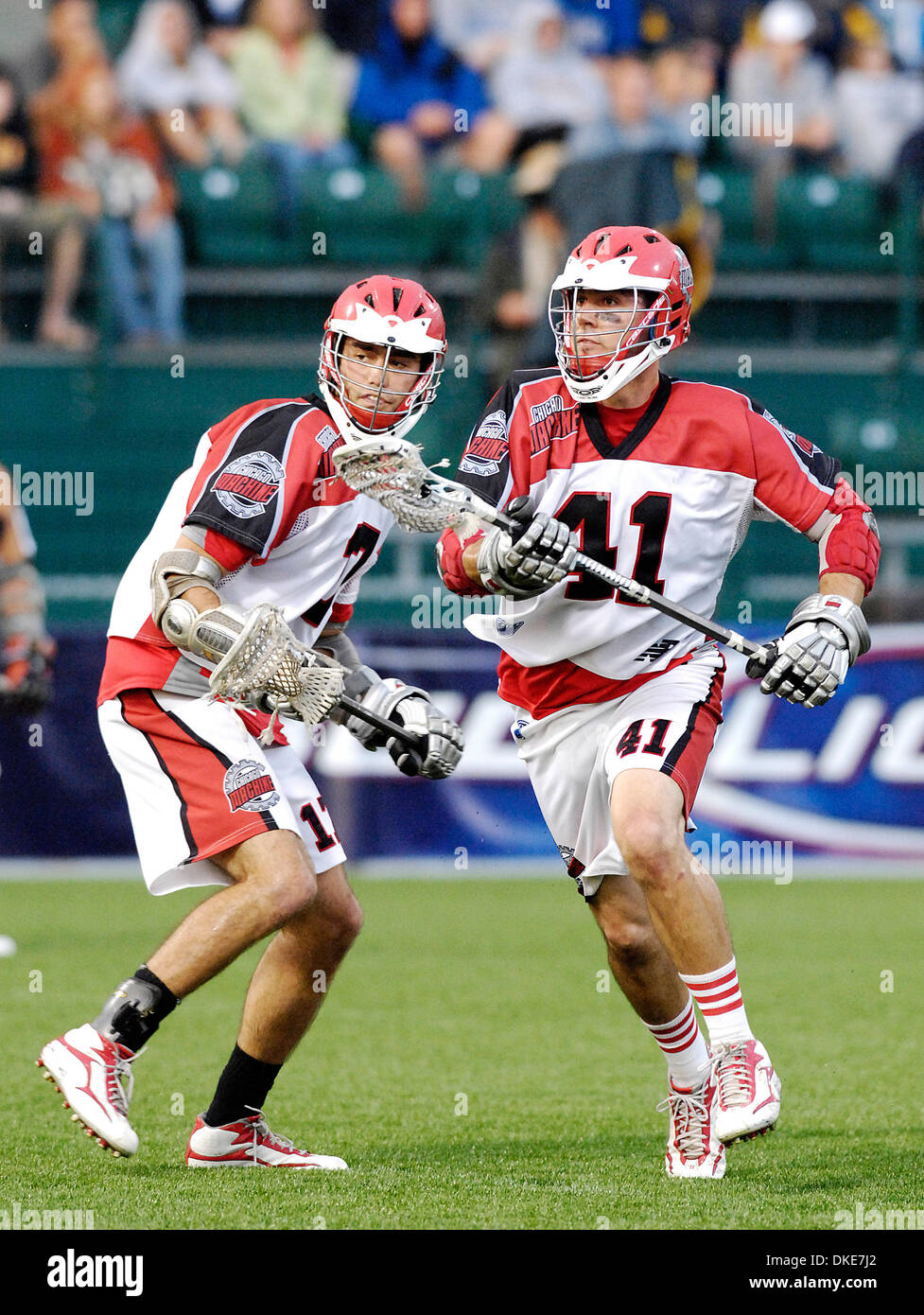 July 27, 2007: MLL - Chicago Machine midfielder Zach Heffner (#41) in ...