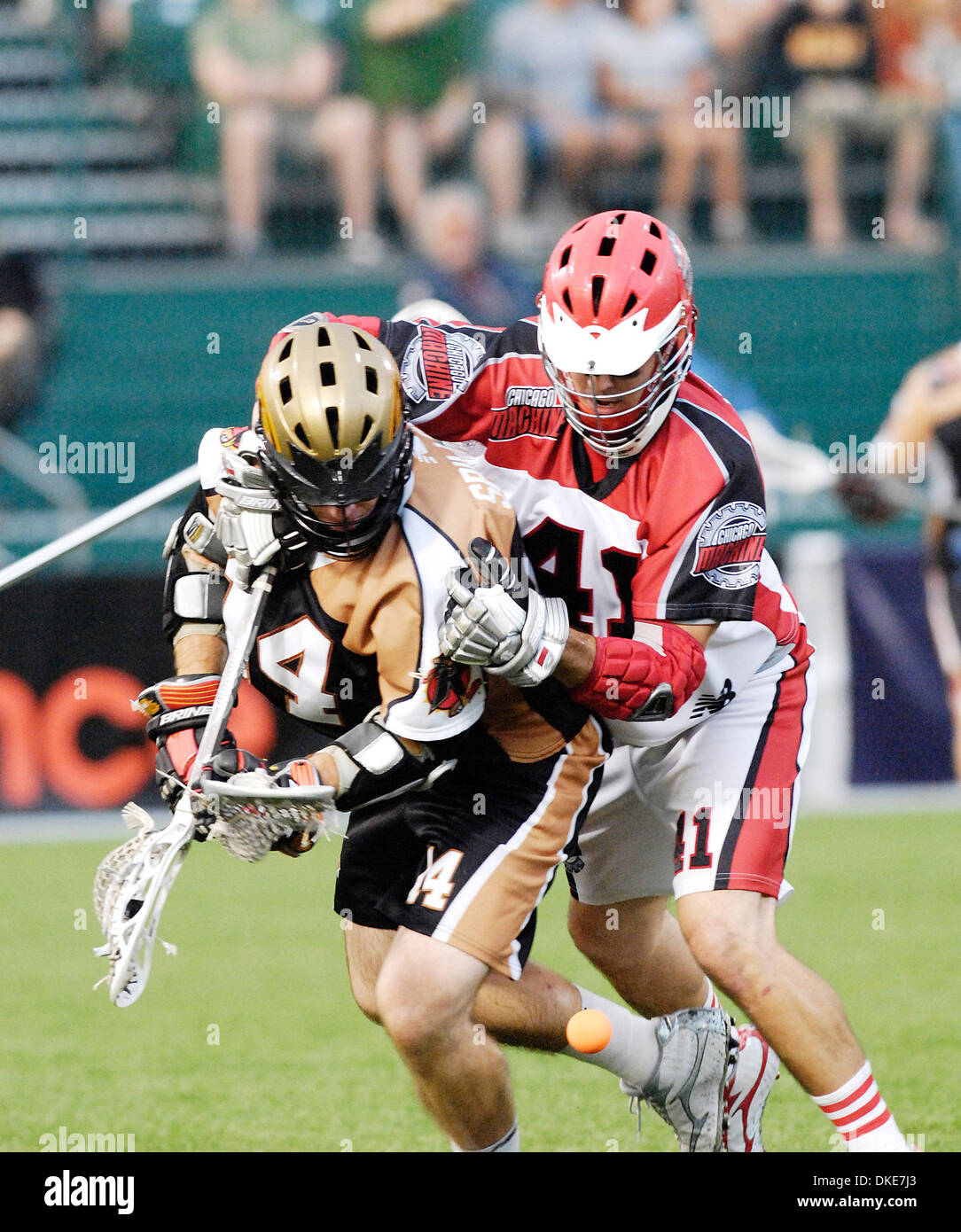 July 27, 2007: MLL - Chicago Machine midfielder Zach Heffner (#41) in ...
