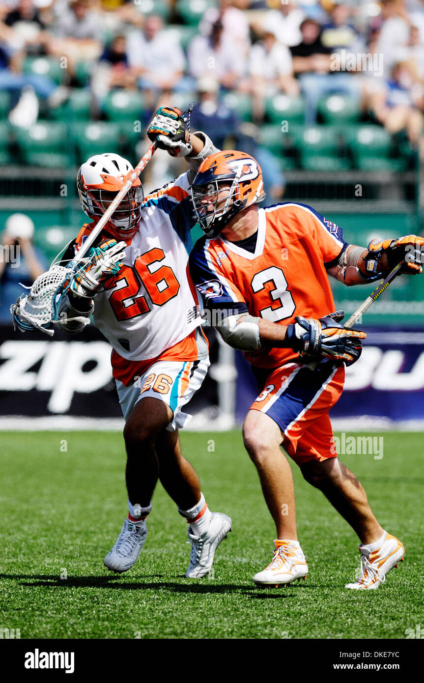 August 26, 2007: Philladelphia Barrage midfielder Roy Colsey (#3) and ...