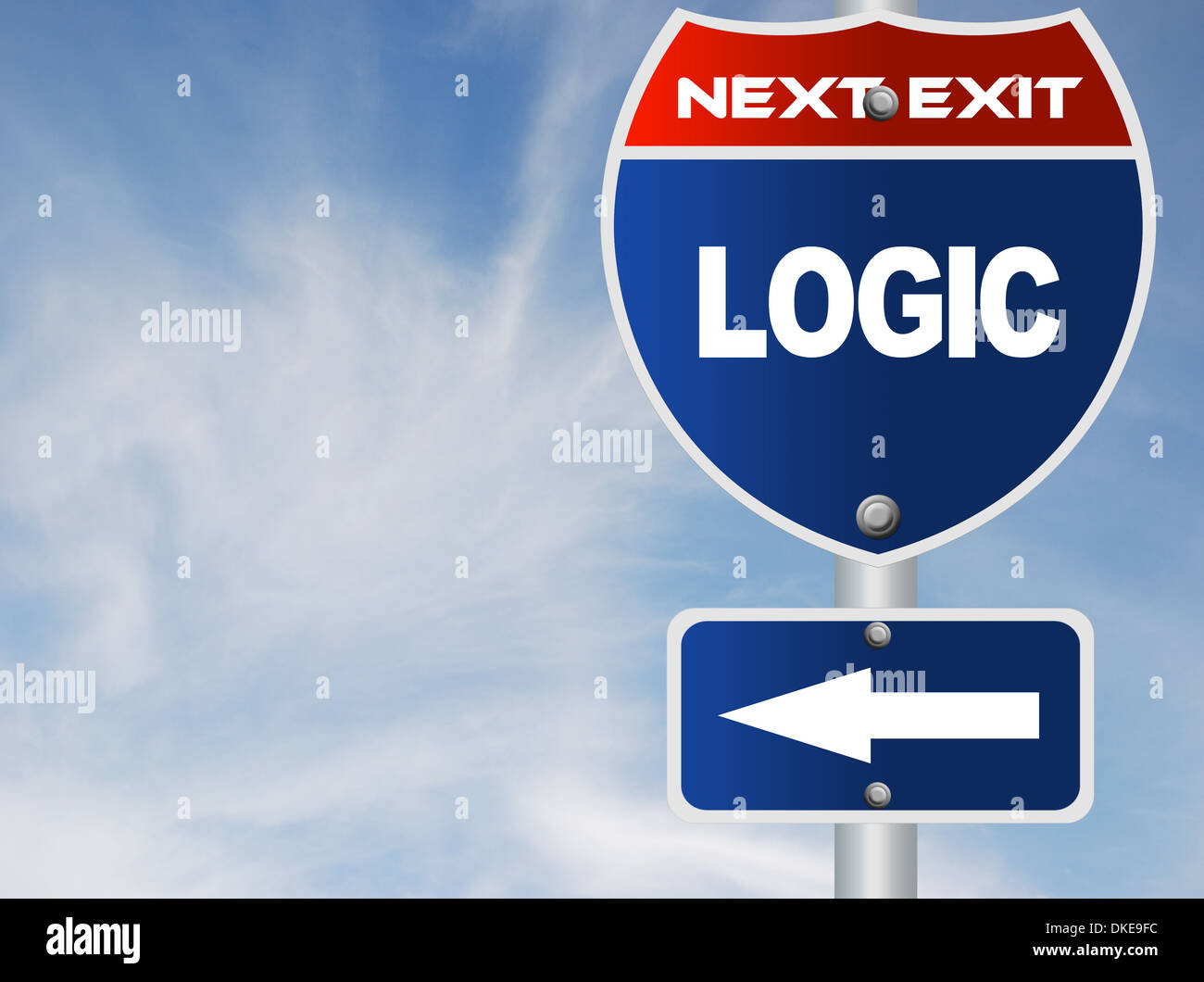 Logic road sign Stock Photo - Alamy