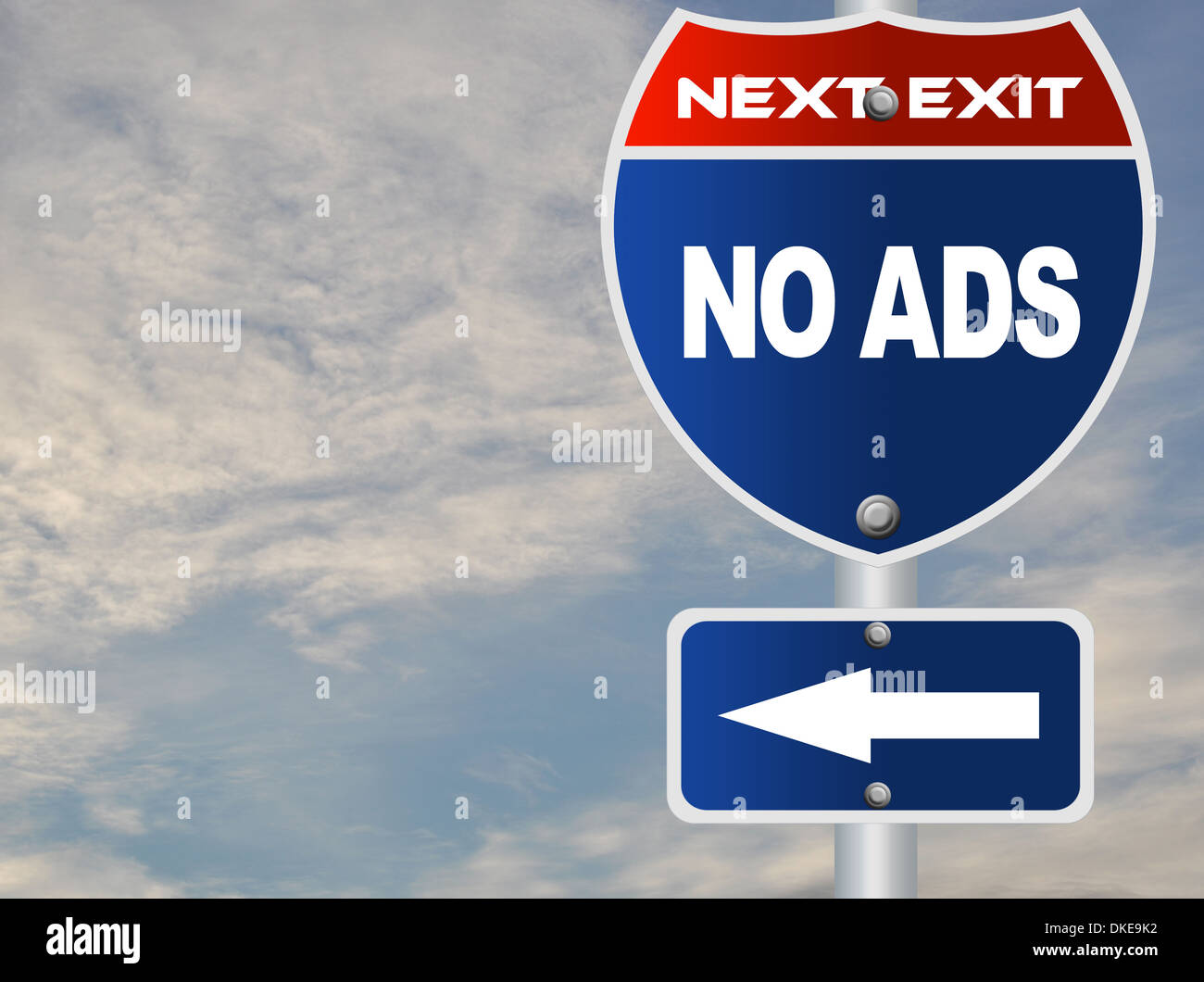 No ads road sign Stock Photo - Alamy