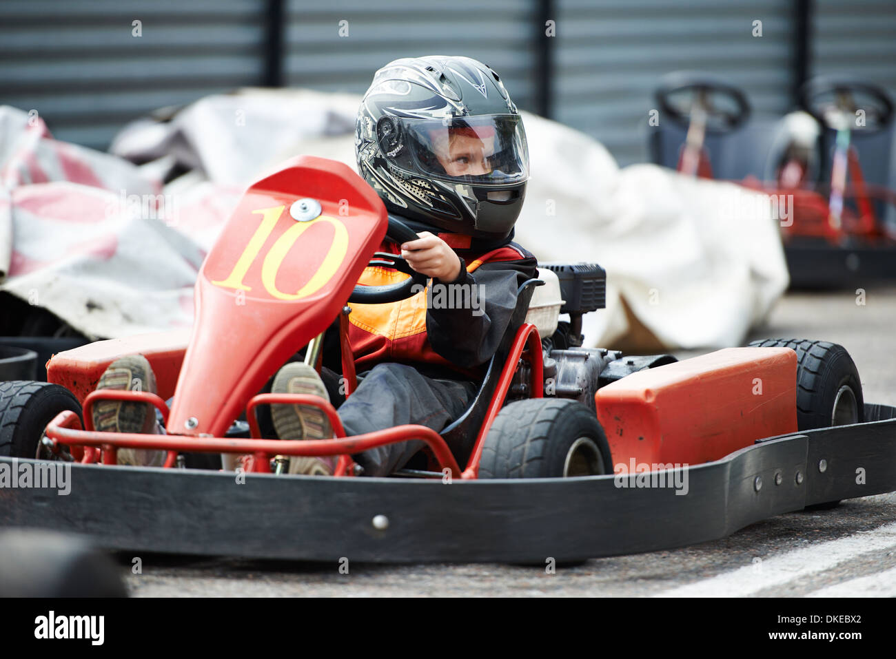 Children carting on start Stock Photo - Alamy
