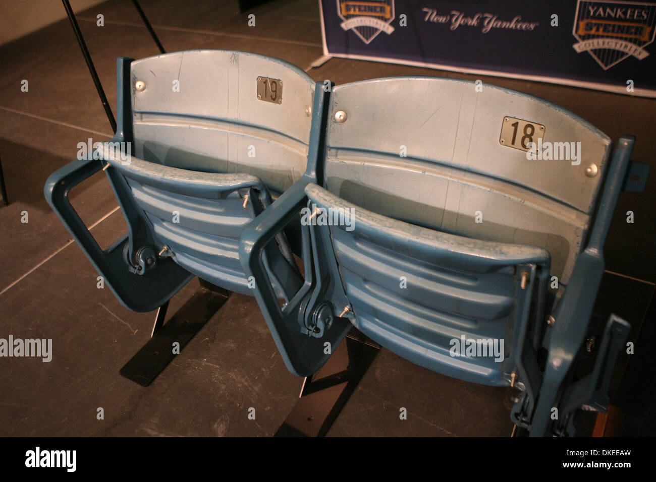 May 12, 2009 - Bronx, New York, USA - Old stadium seats on display at ...