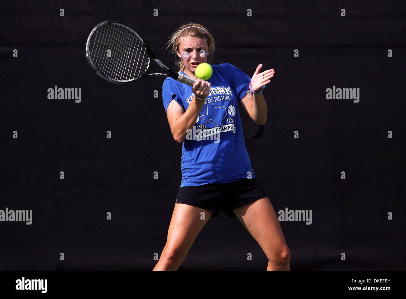 SPORTS Lilly Kimbell returns a volley during her championship match ...