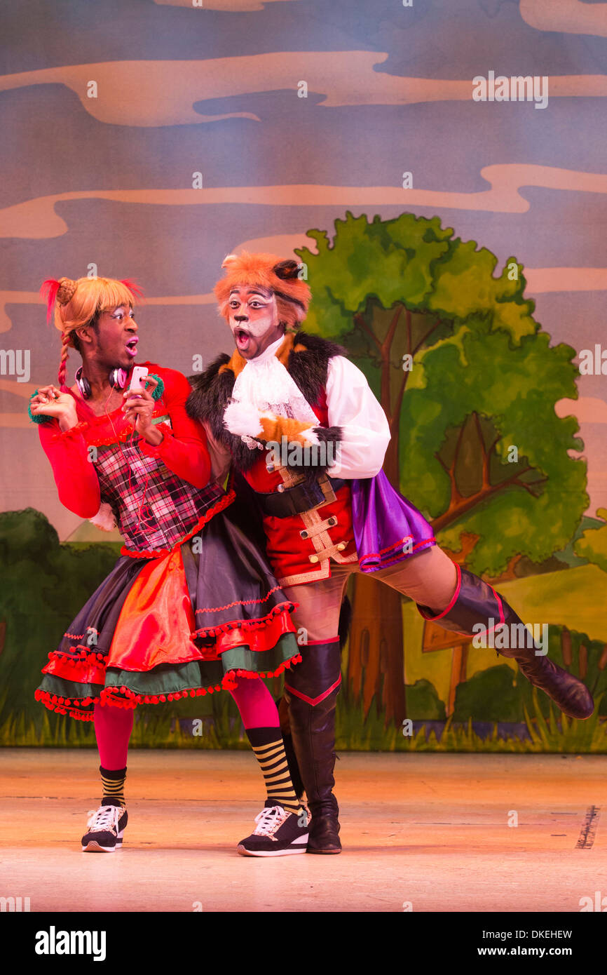 Puss in Boots pantomime at the Hackney Empire, London Stock Photo - Alamy