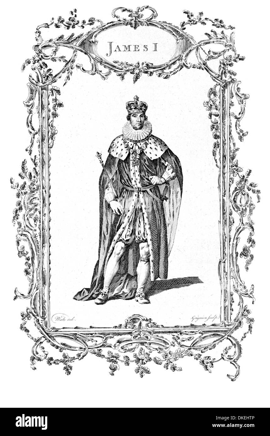 English king james i Black and White Stock Photos & Images - Alamy
