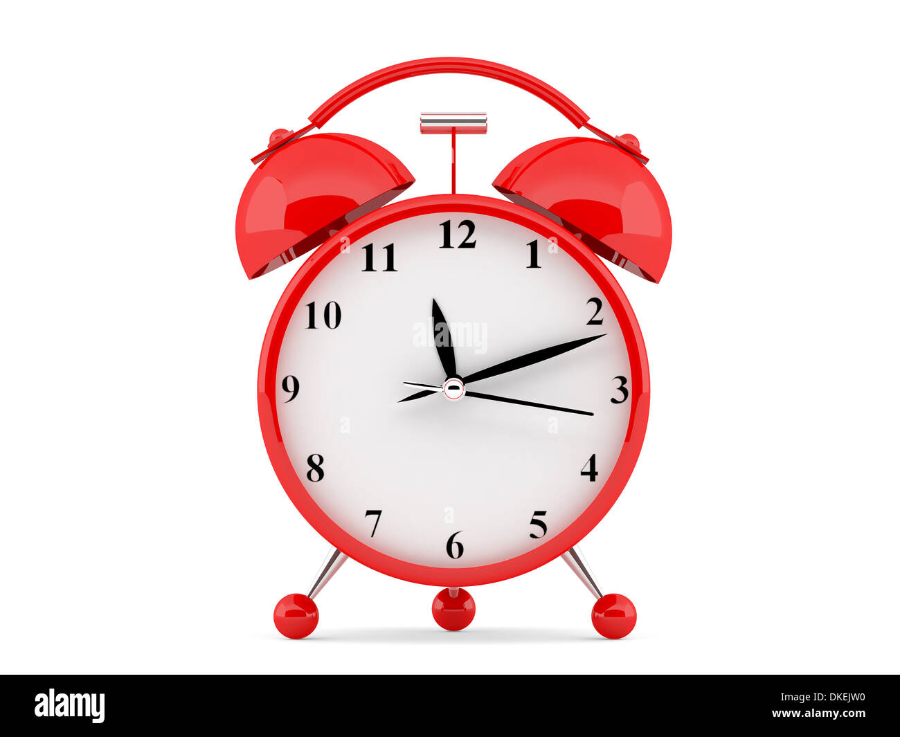 High resolution image. 3d rendered illustration. Alarm clock isolated ...