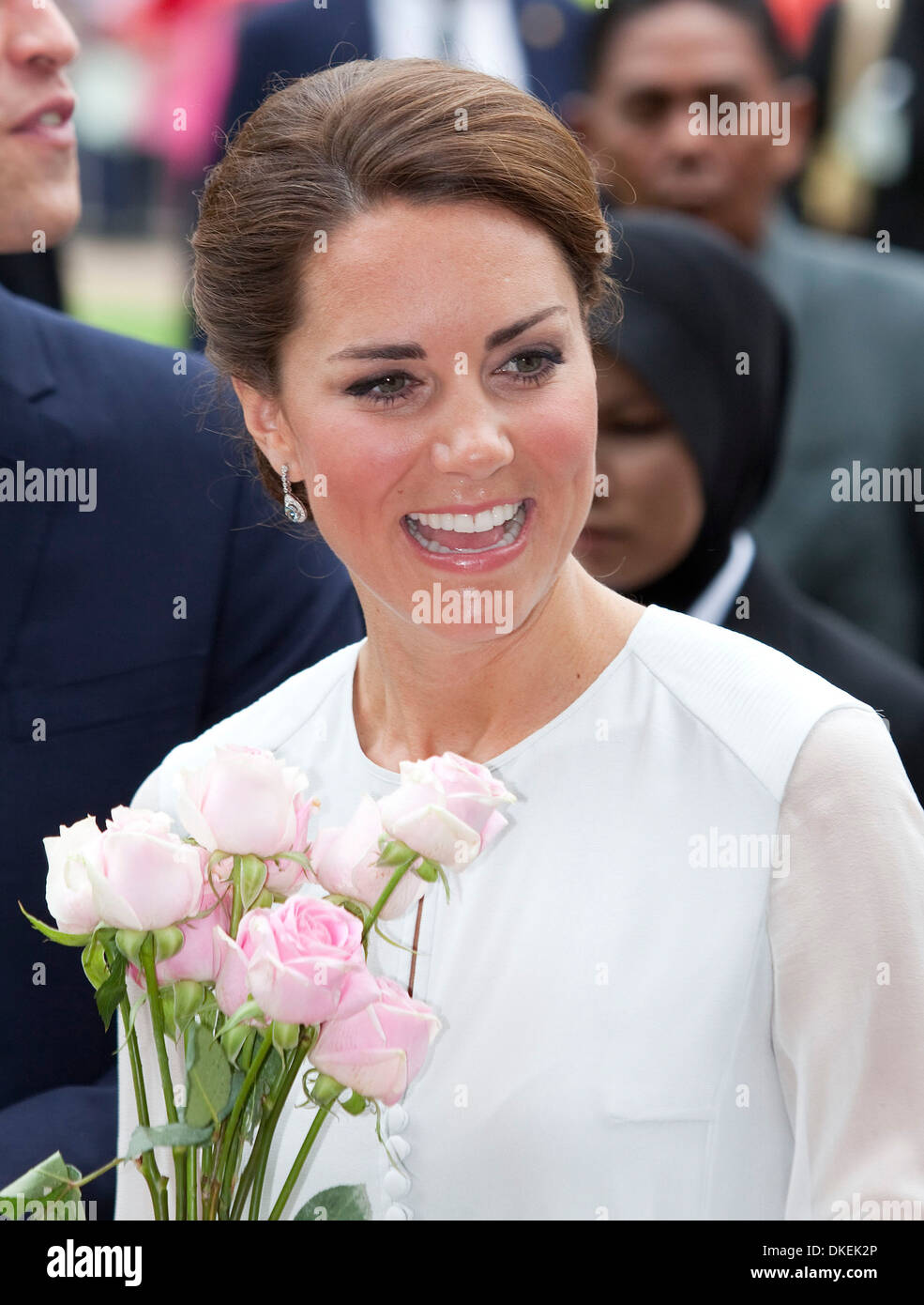 Catherine Duchess of Cambridge aka Kate Middleton during a walkabout in ...