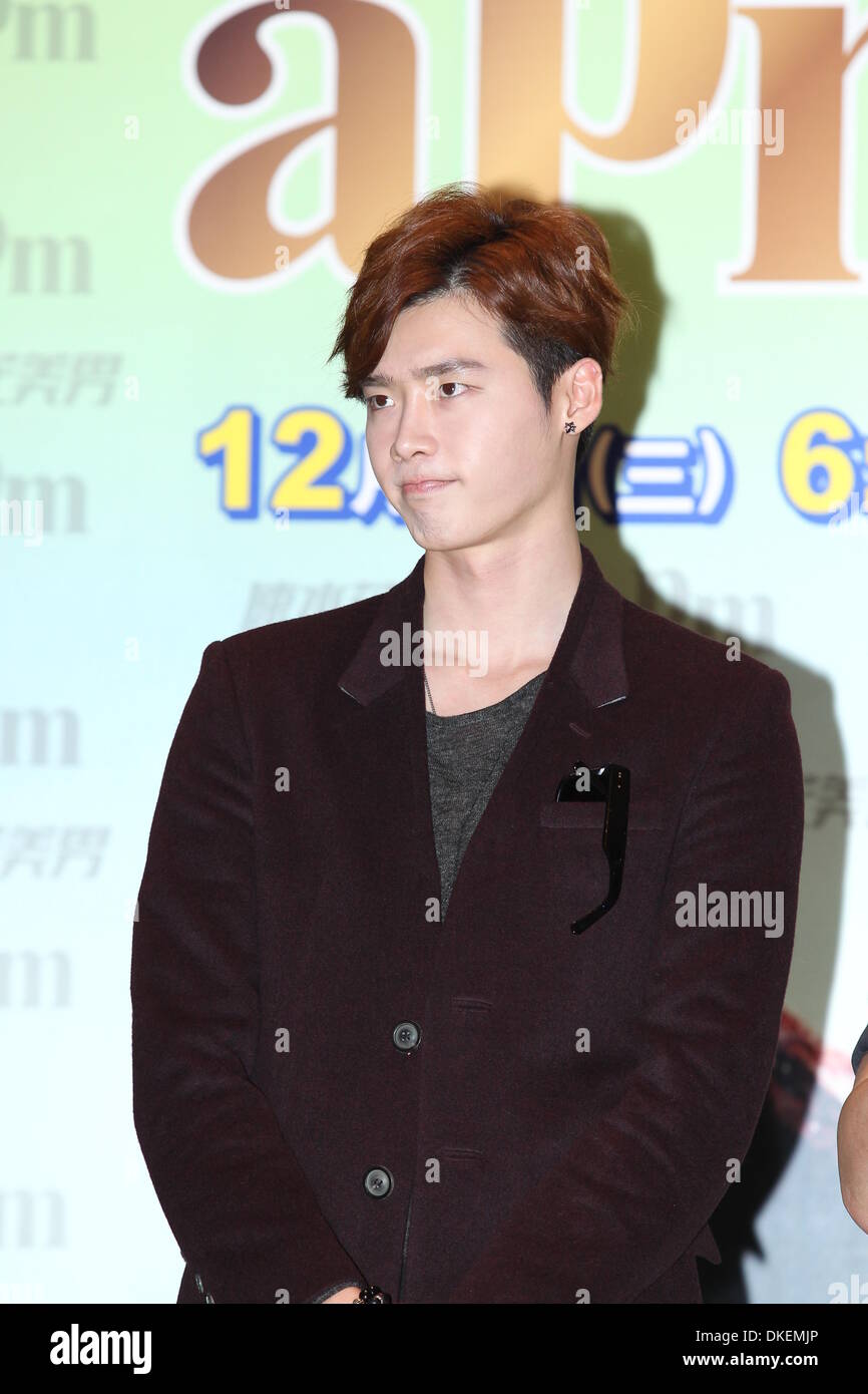 Hong Kong. 4th December 2013. Korean star Lee Jong Suk promotes his new ...