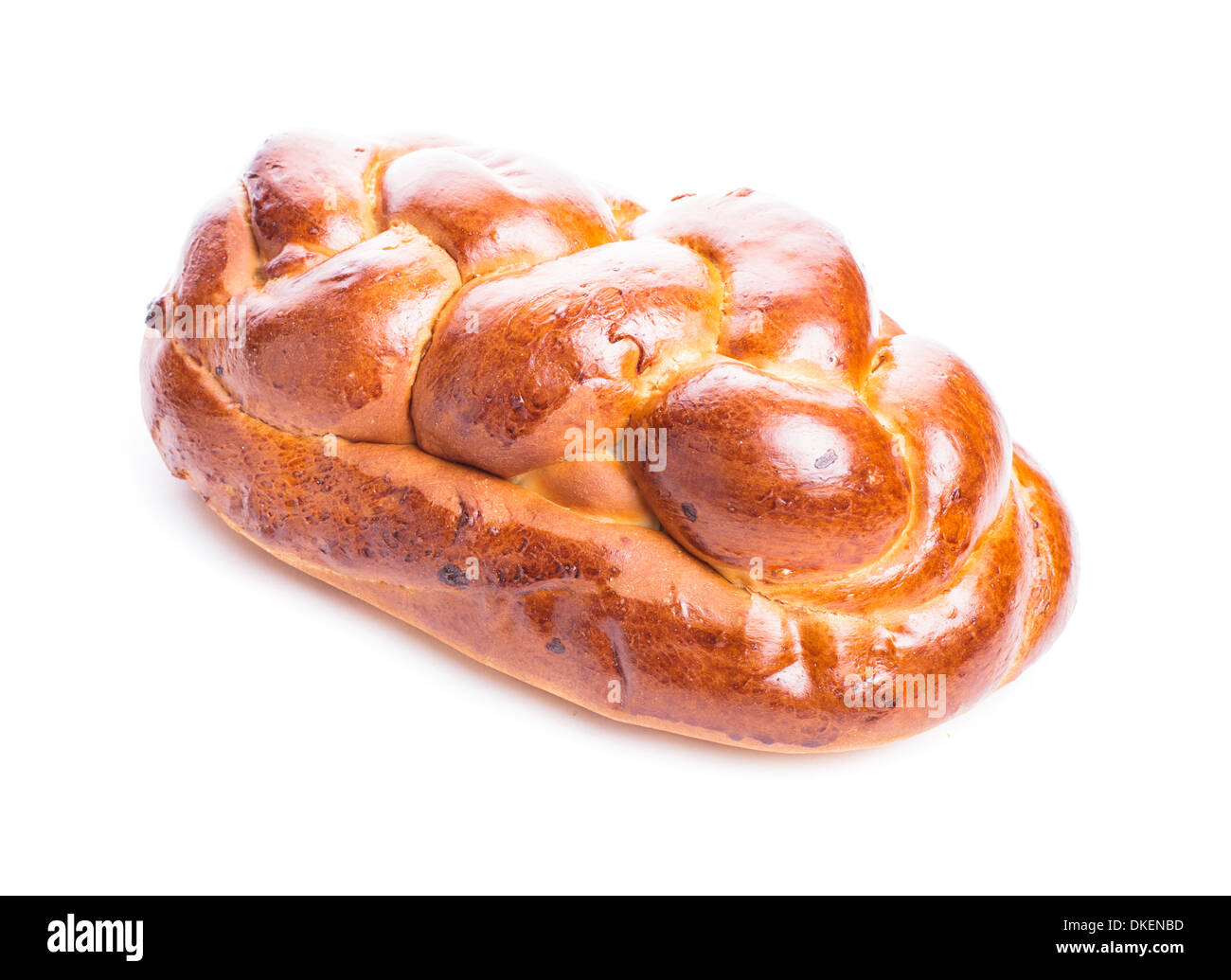 Fresh loaf of challah isolated on white background Stock Photo - Alamy