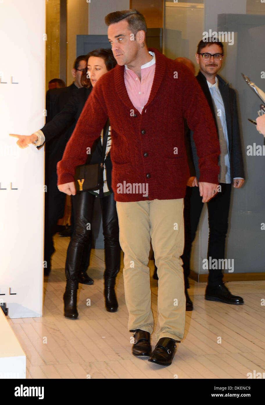 Robbie Williams Robbie Williams launches his menswear clothes label ...