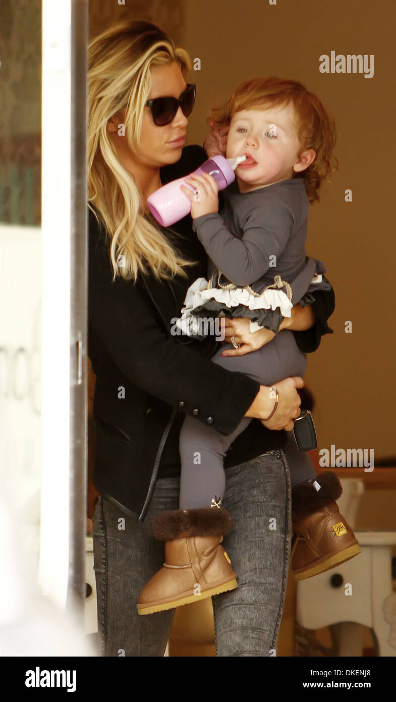 Abbey Clancy aka Abigail Clancy and baby Sophia out and about in ...