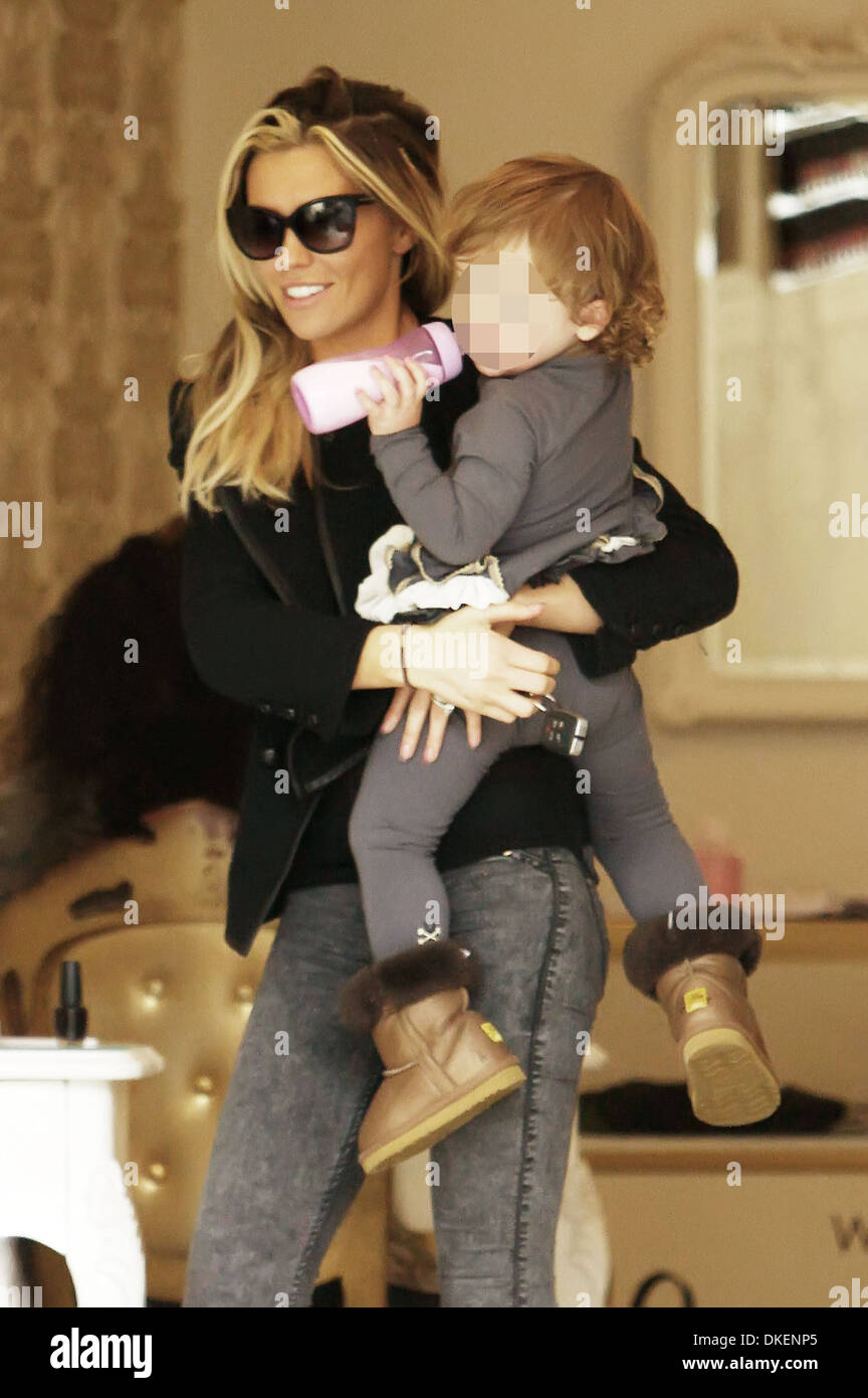 Abbey Clancy aka Abigail Clancy and baby Sophia out and about in ...