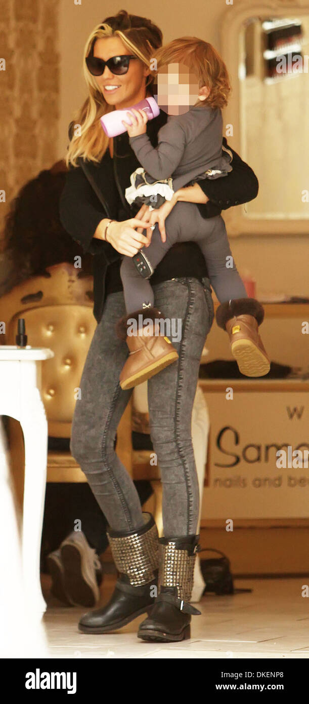 Abbey Clancy aka Abigail Clancy and baby Sophia out and about in ...