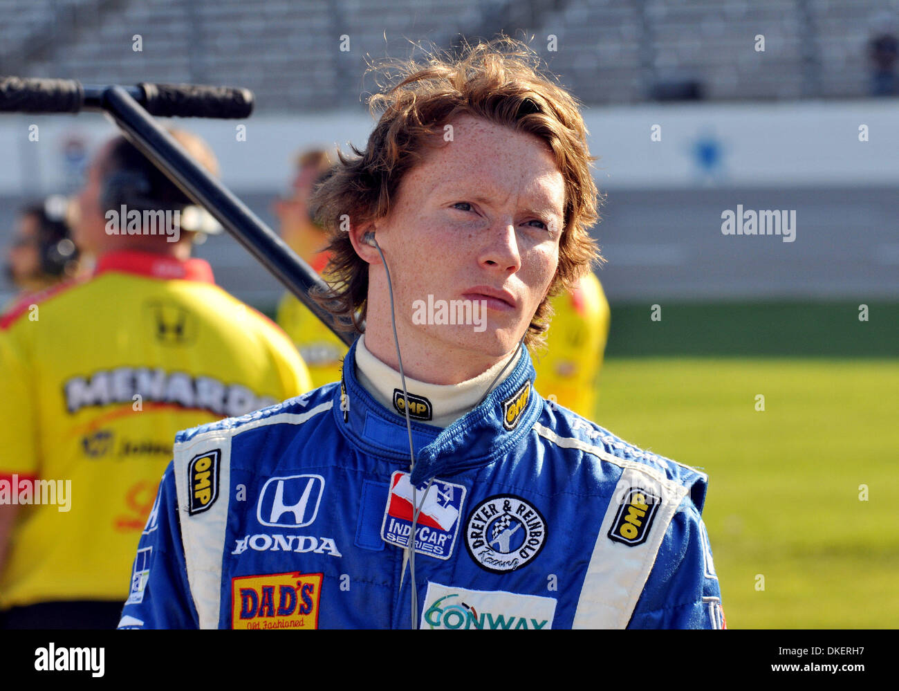 Dreyer & Reinbold Racing driver MIKE CONWAY on pit road before the ...
