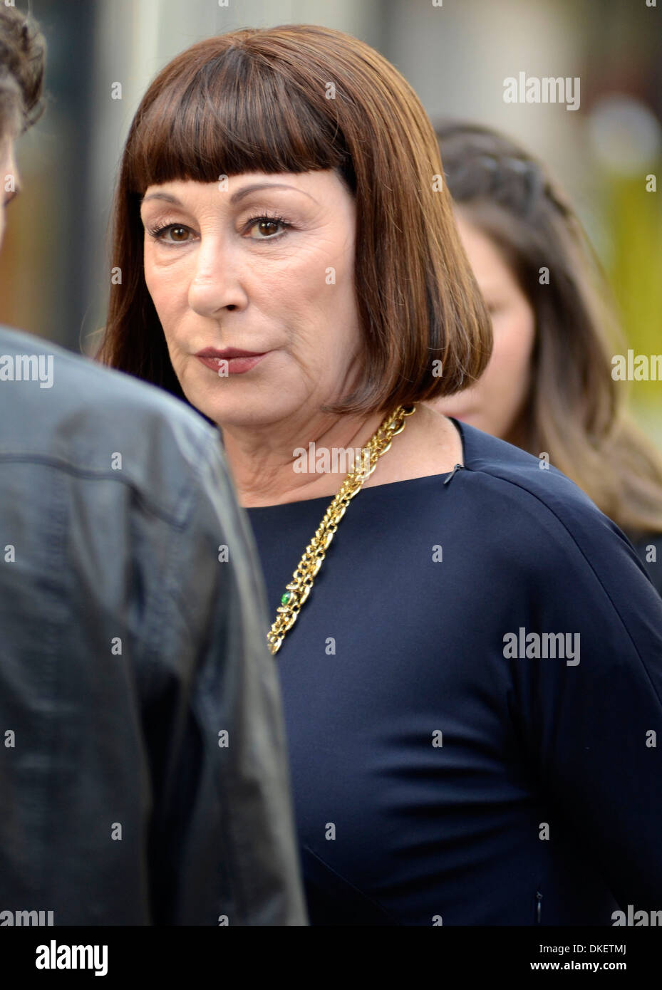 Anjelica Huston On The Set Of New Nbc Television Show Smash New York