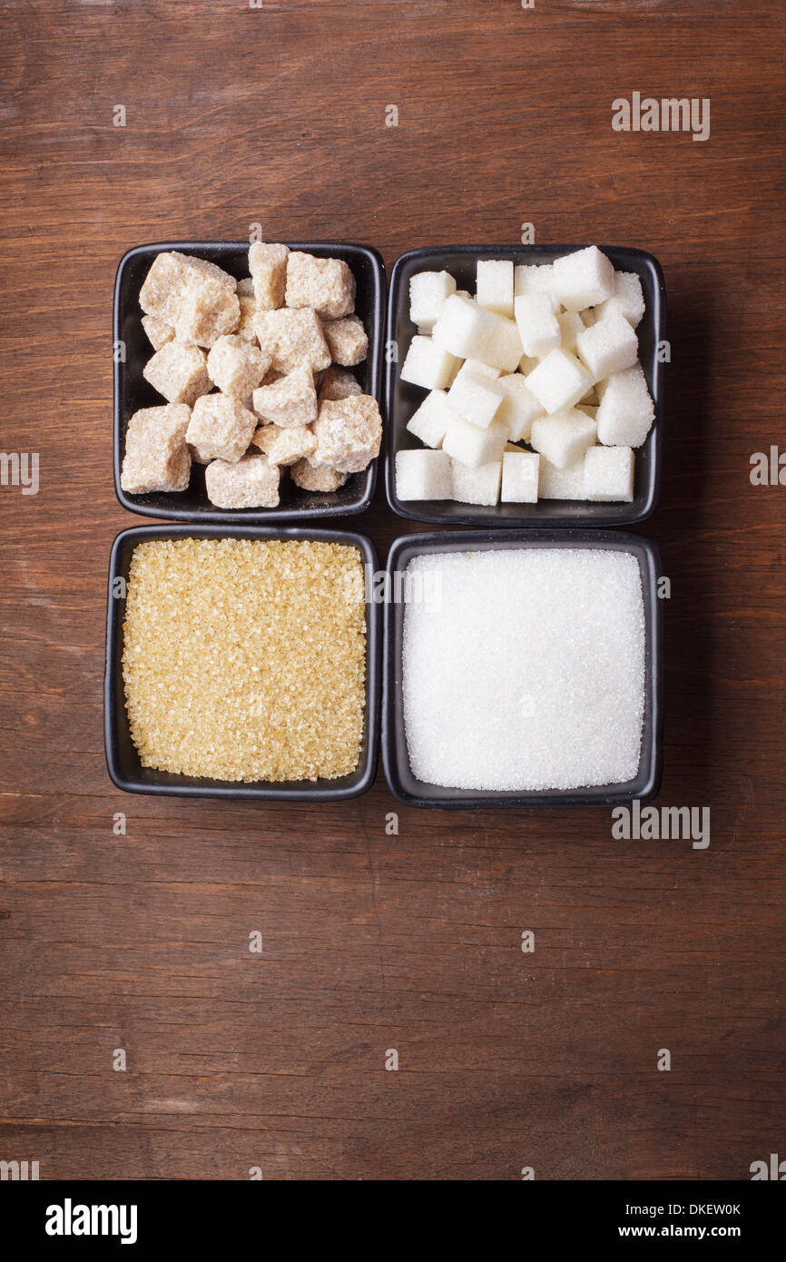 Sugar types in white bowls hi-res stock photography and images - Alamy