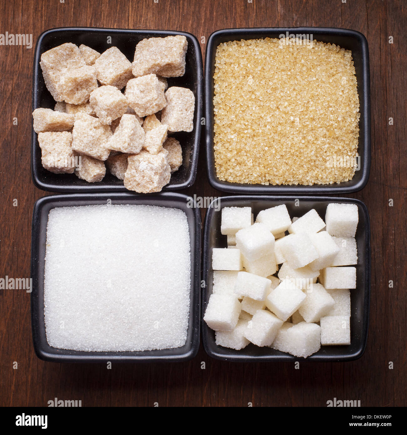 Sugar types in white bowls hi-res stock photography and images - Alamy