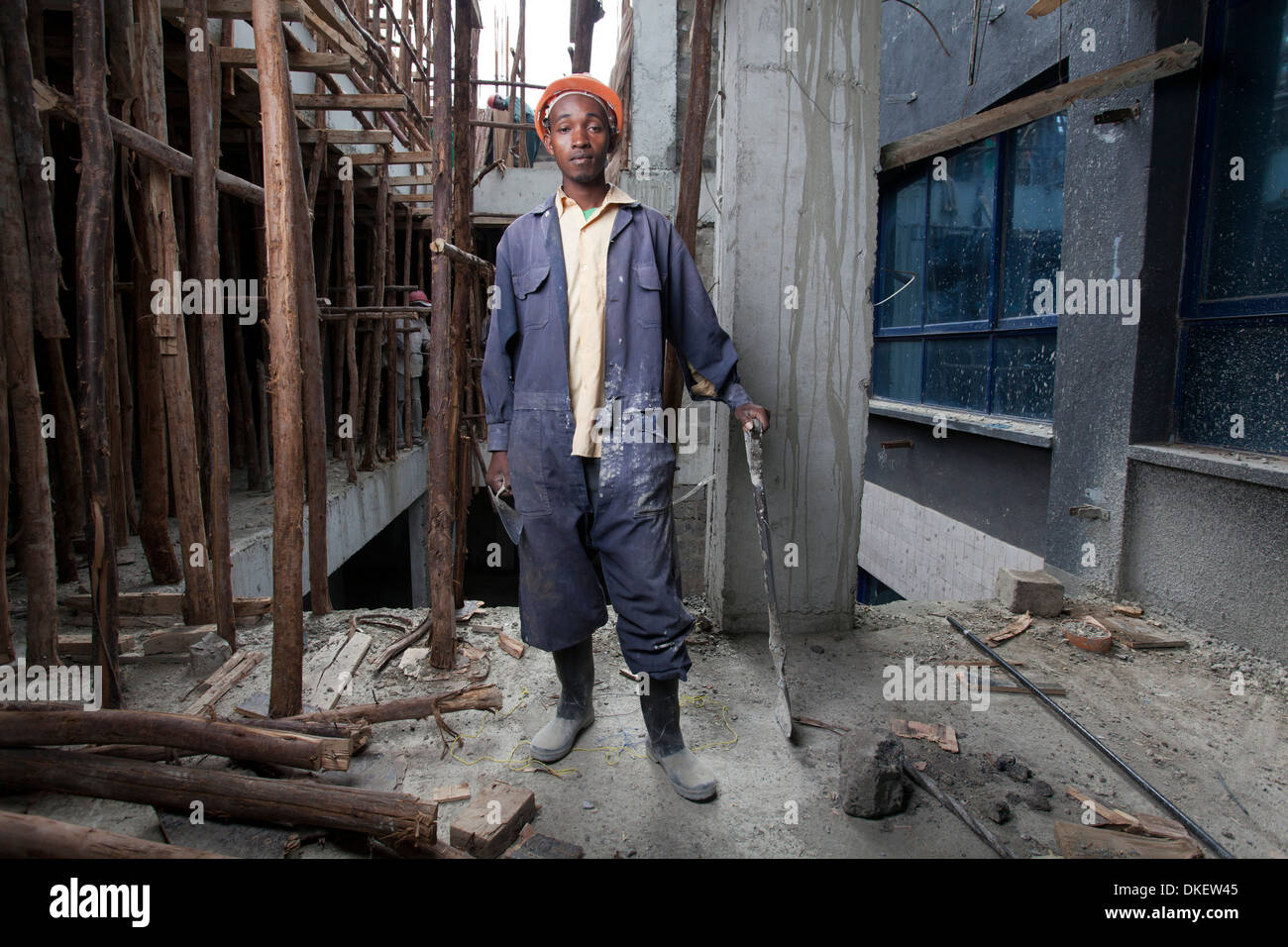 High Rise Building Construction Worker High Resolution Stock ...