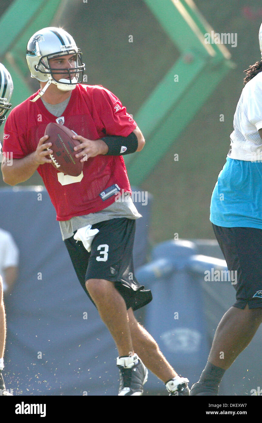 August 16, 2009: Carolina Panther back-up quarterback Matt Moore #3 ...