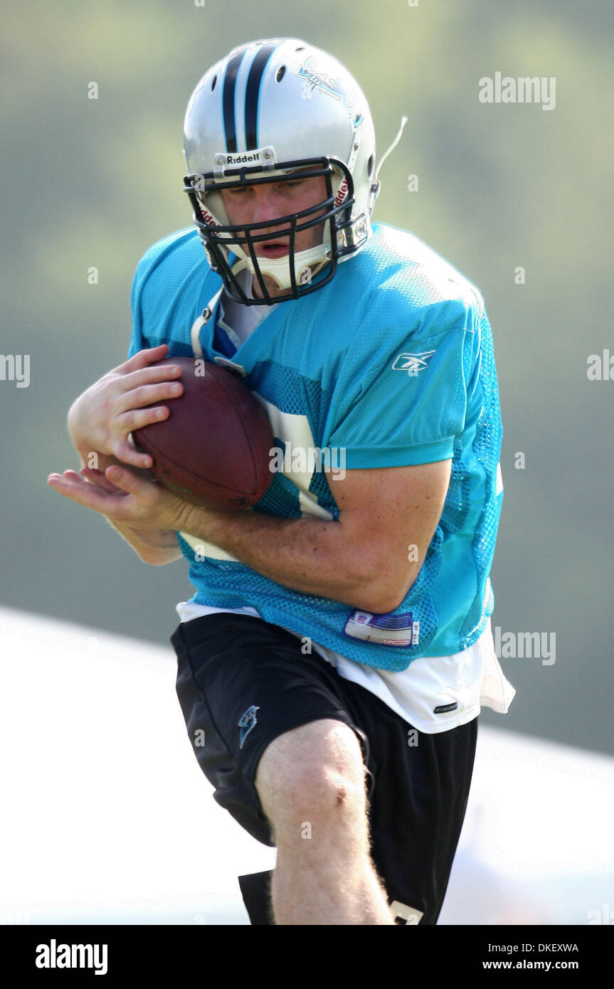 August 16, 2009: Carolina Panther linebacker Dan Connor #57 works on a ...