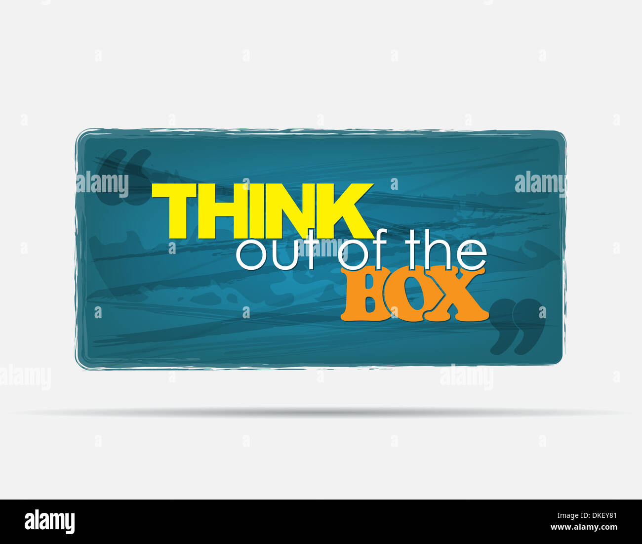 Think out of the box. Motivational background. Typography poster Stock ...