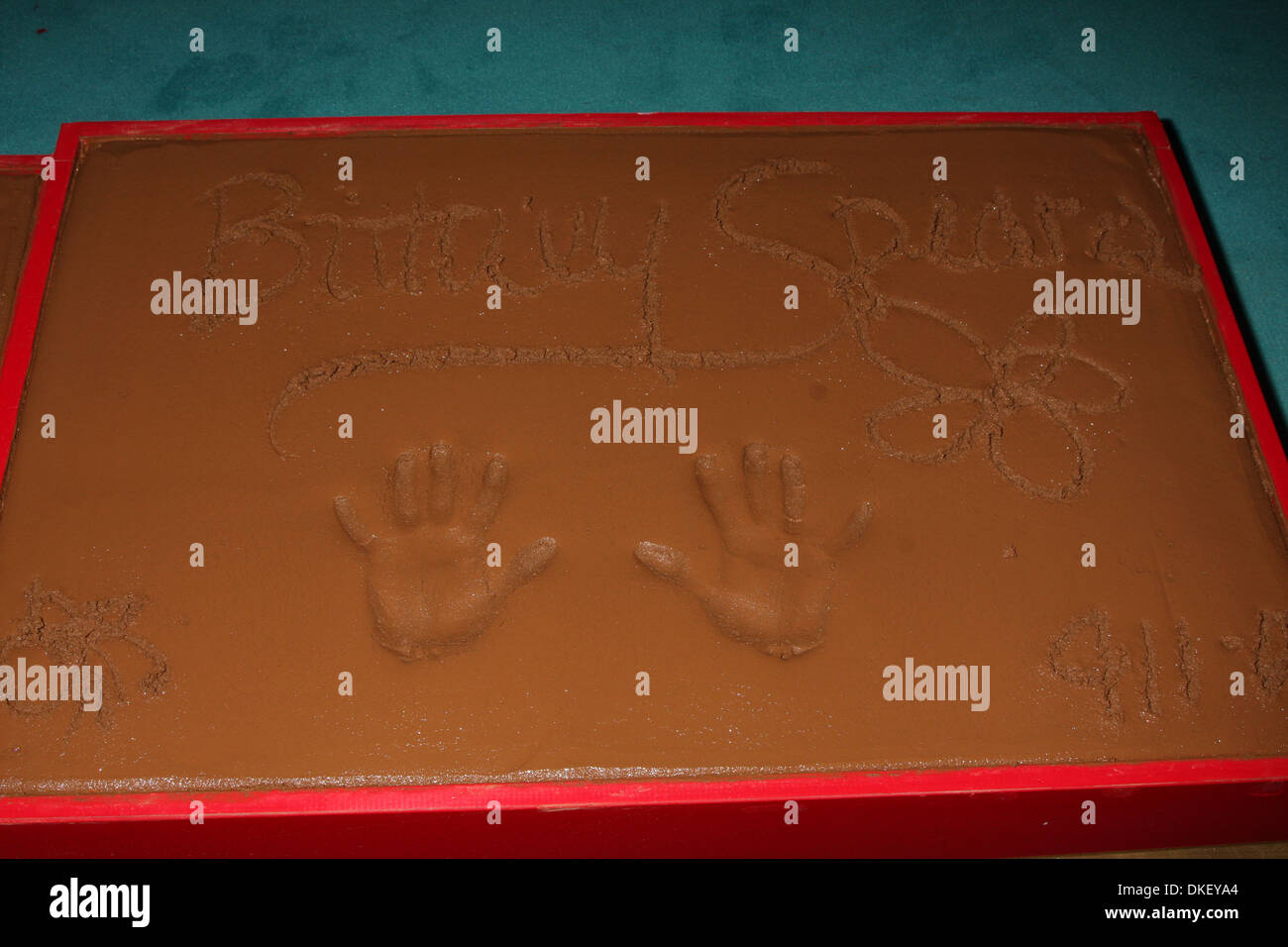 Britney Spears' handprint 'X Factor' Season Two Premiere Screening and ...