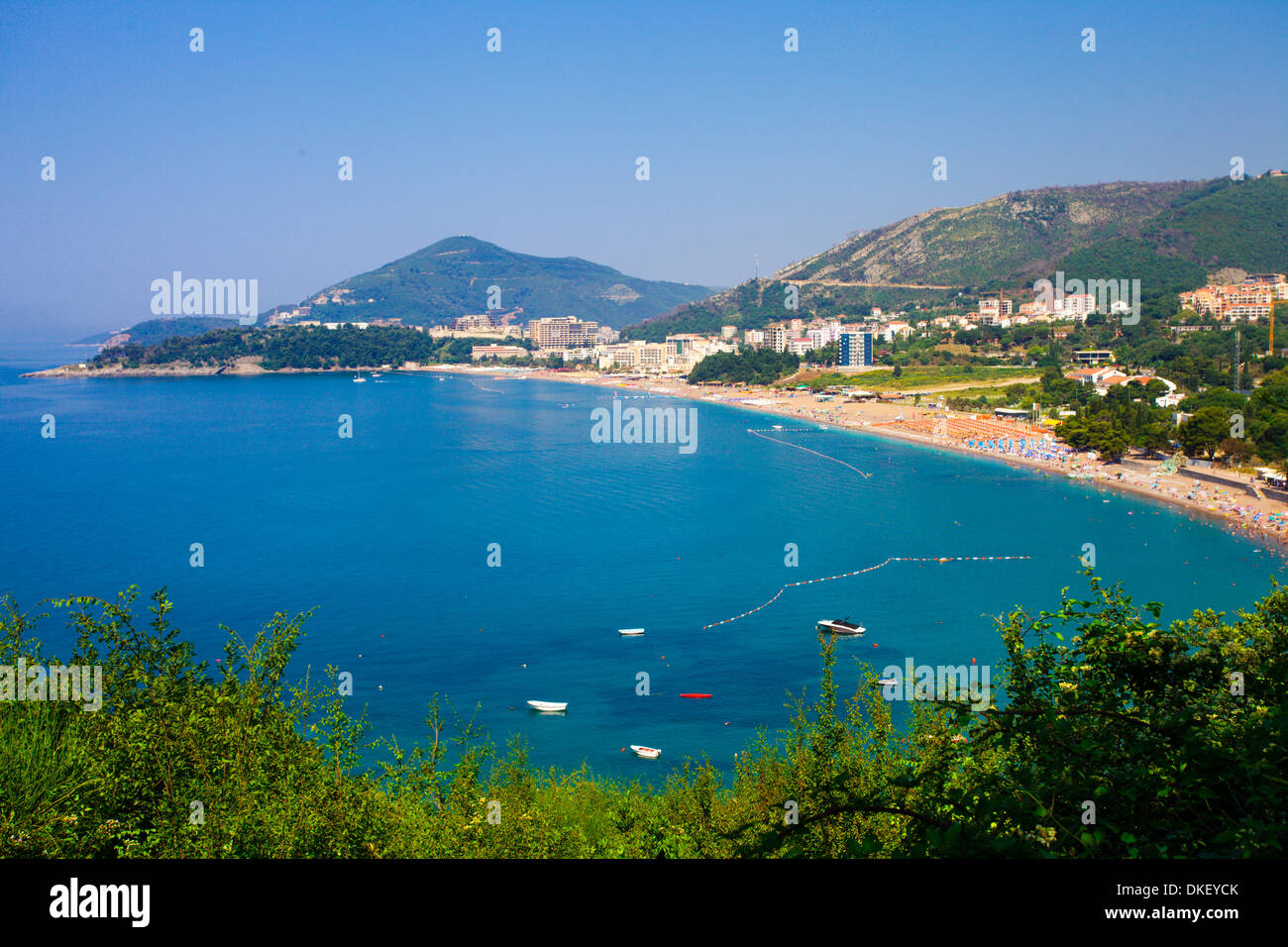 Montenegro seashore, Becici resort, view from top Stock Photo - Alamy