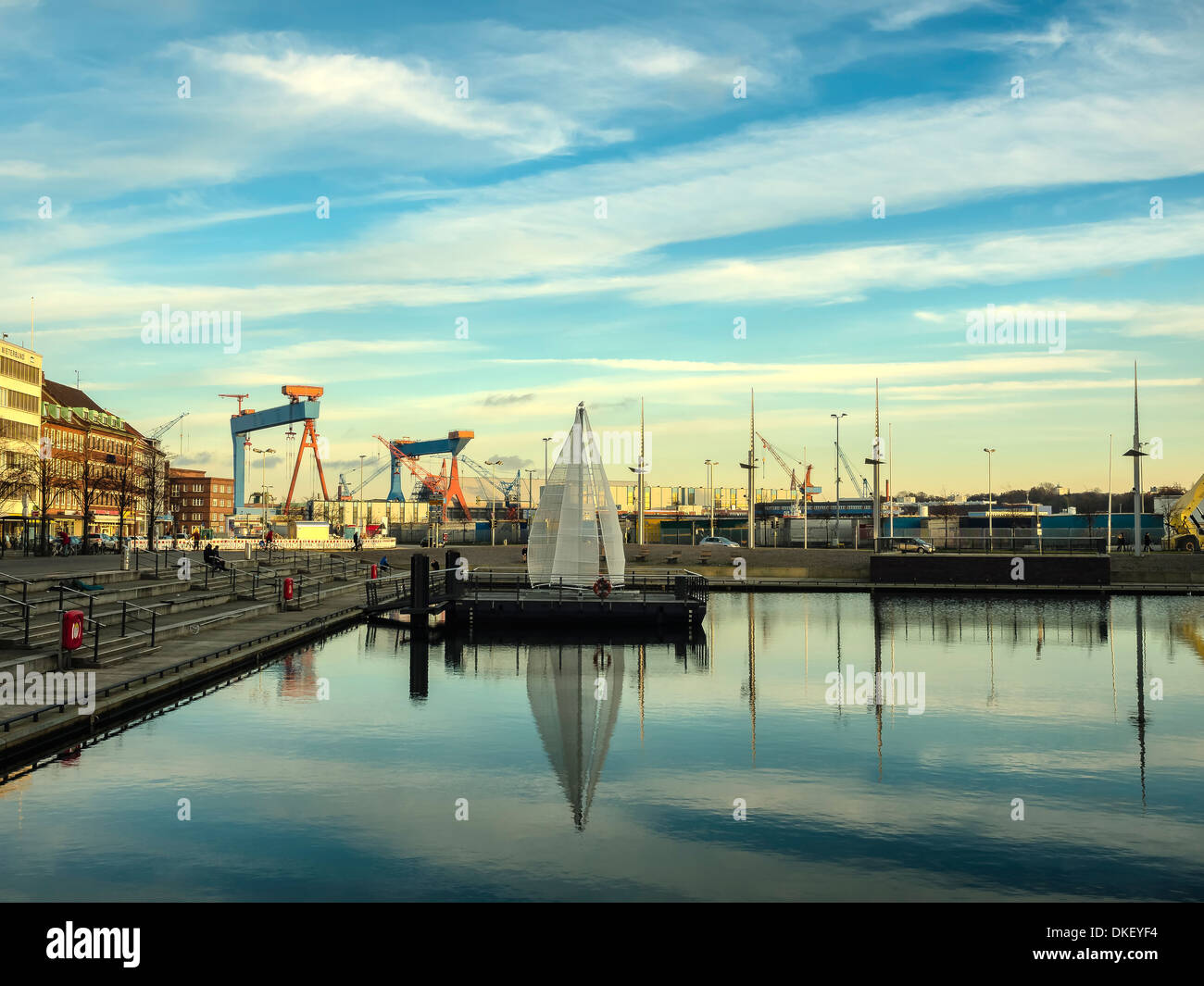 The harbor in Kiel in Schleswig-Holstein in Germany Stock Photo - Alamy