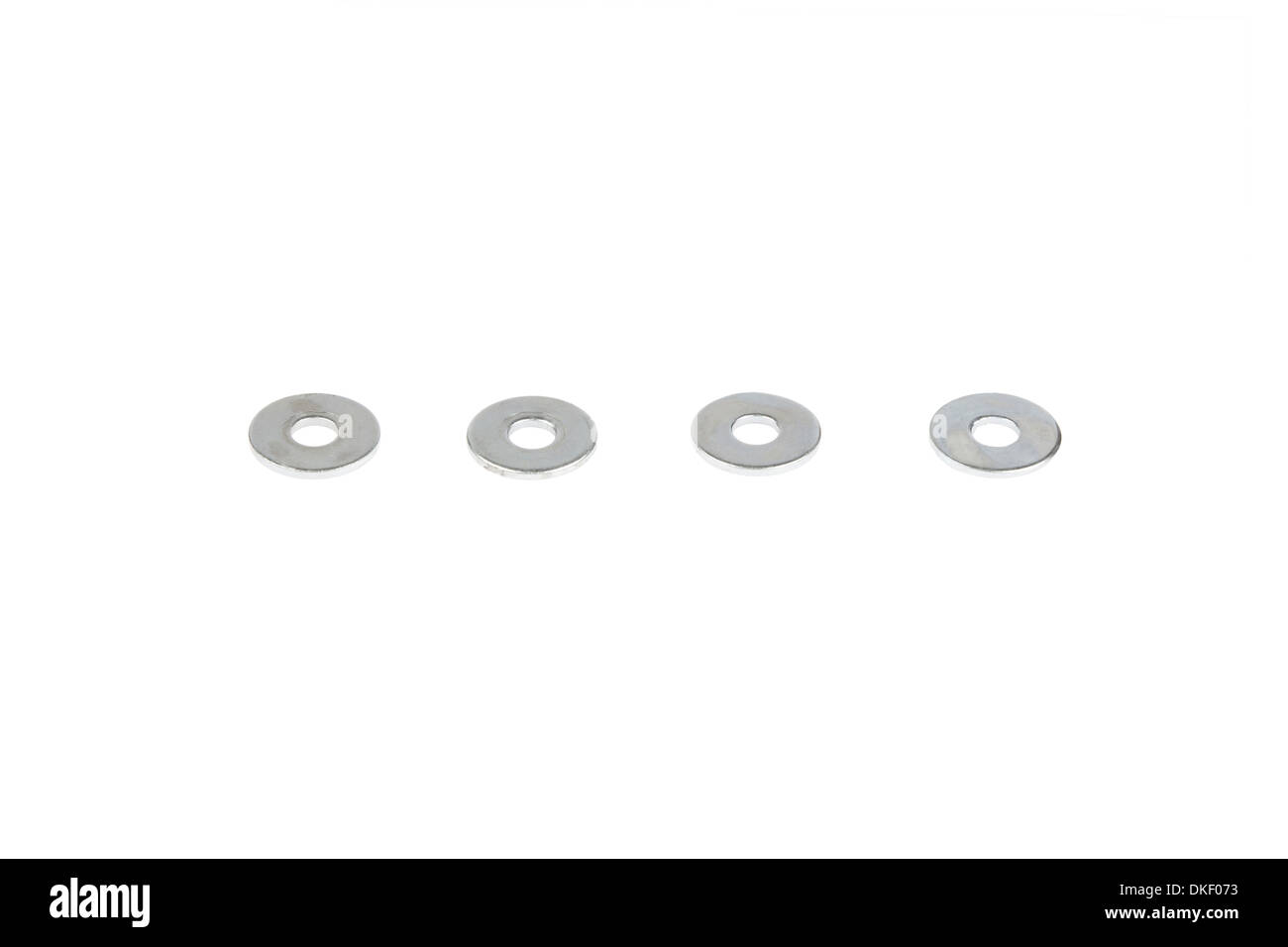 Flat Washers isolated on white background Stock Photo - Alamy