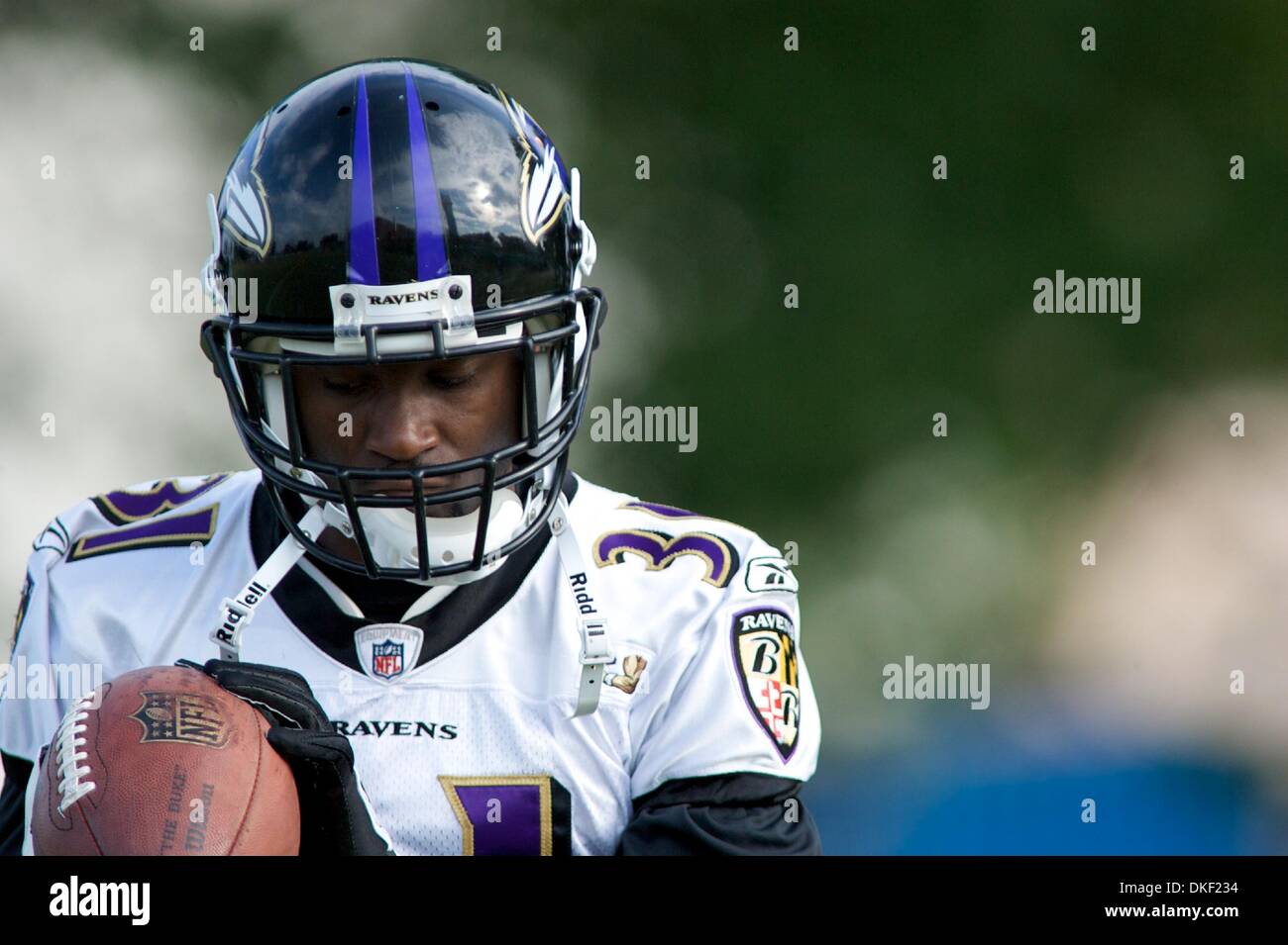 11 Aug. 2009: Baltimore Ravens Corner Back Fabian Washington during the ...