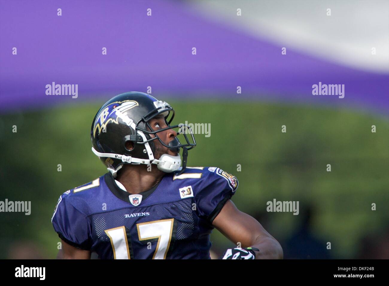 11 Aug. 2009: Baltimore Ravens Wide Receiver Ernie Wheelwright during ...