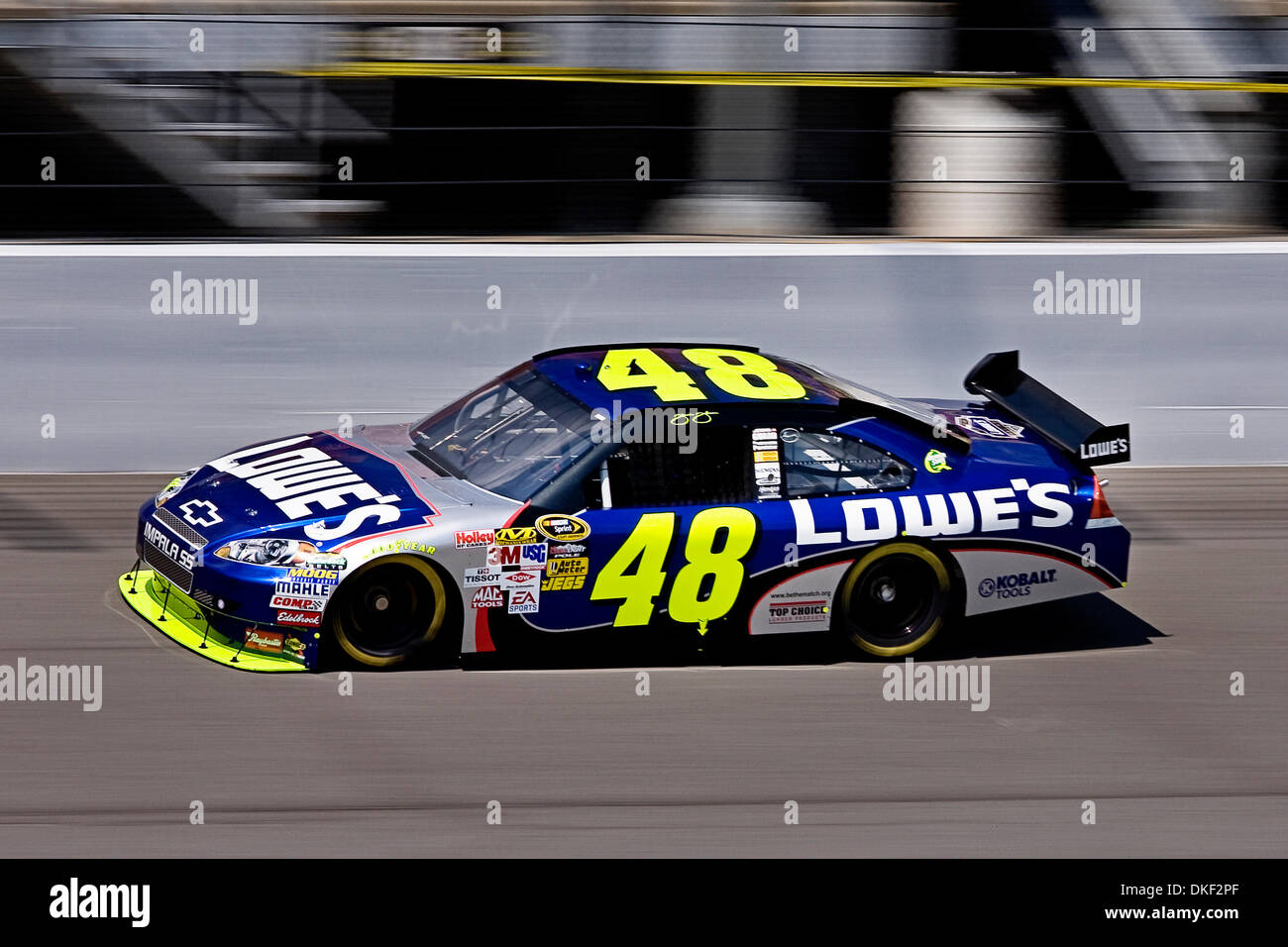 14 August 2009: Jimmie Johnson runs practice laps during NASCAR ...