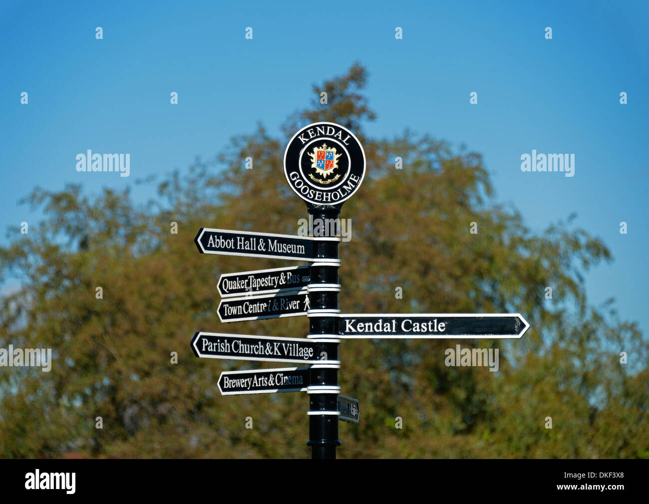 Direction fingerpost. Gooseholme, Kendal, Cumbria, England, United ...
