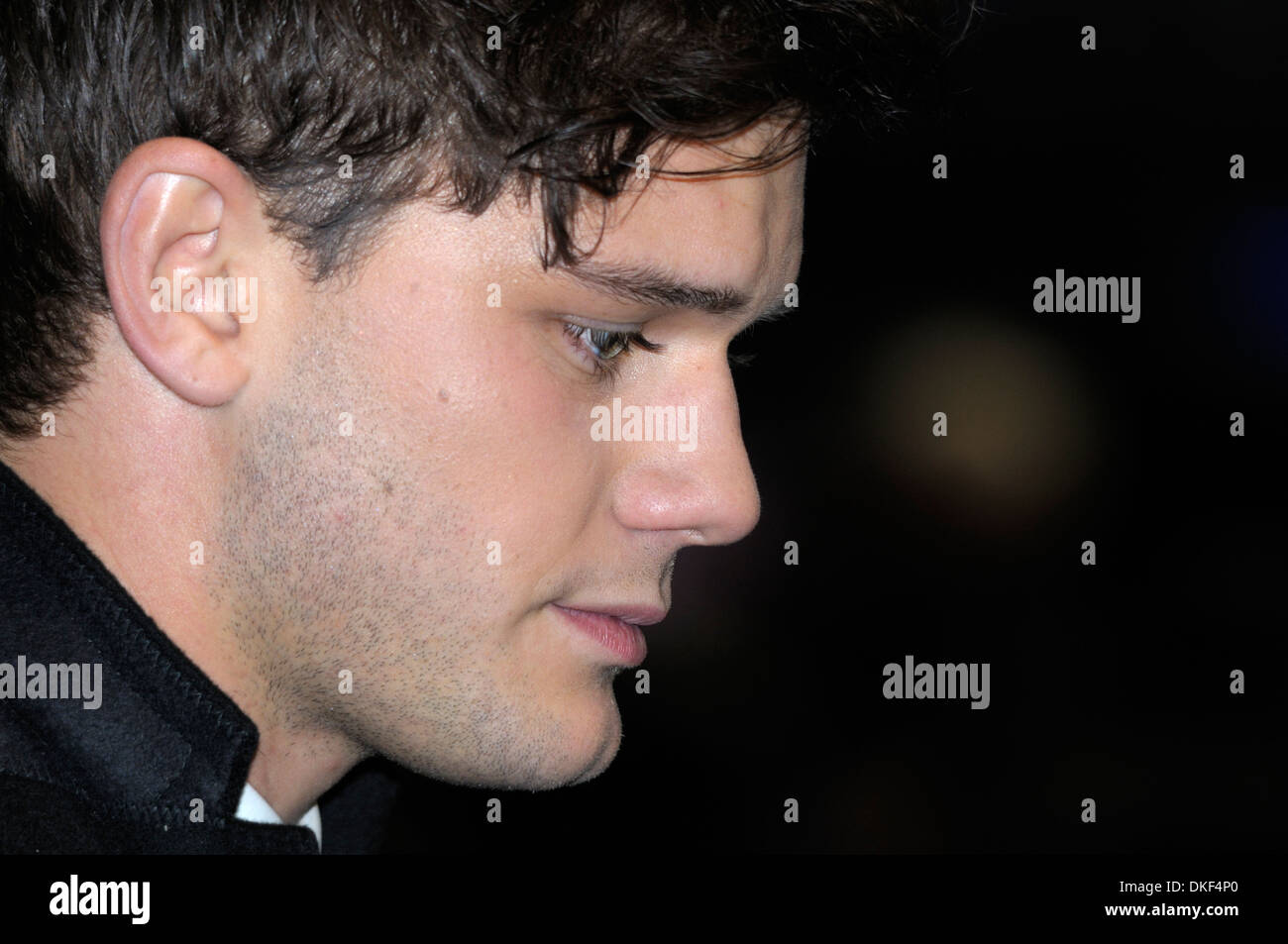 Jeremy Irvine (actor) at the London premiere of 'The Railway Man ...