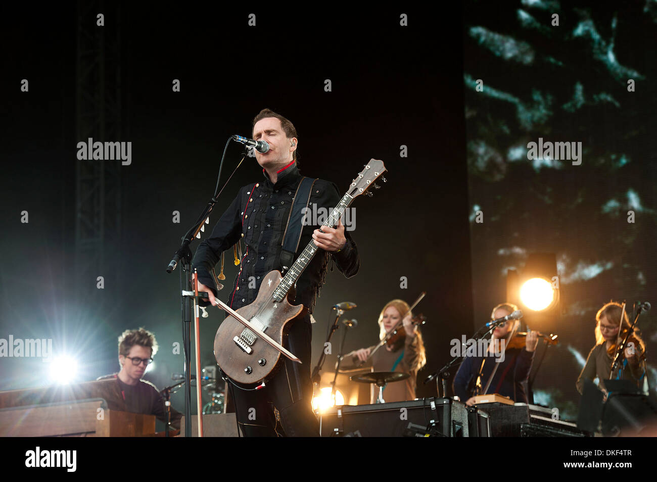 Jonsi Birgisson of Sigur Ros Bestival 2012 held at Robin Hill Country ...