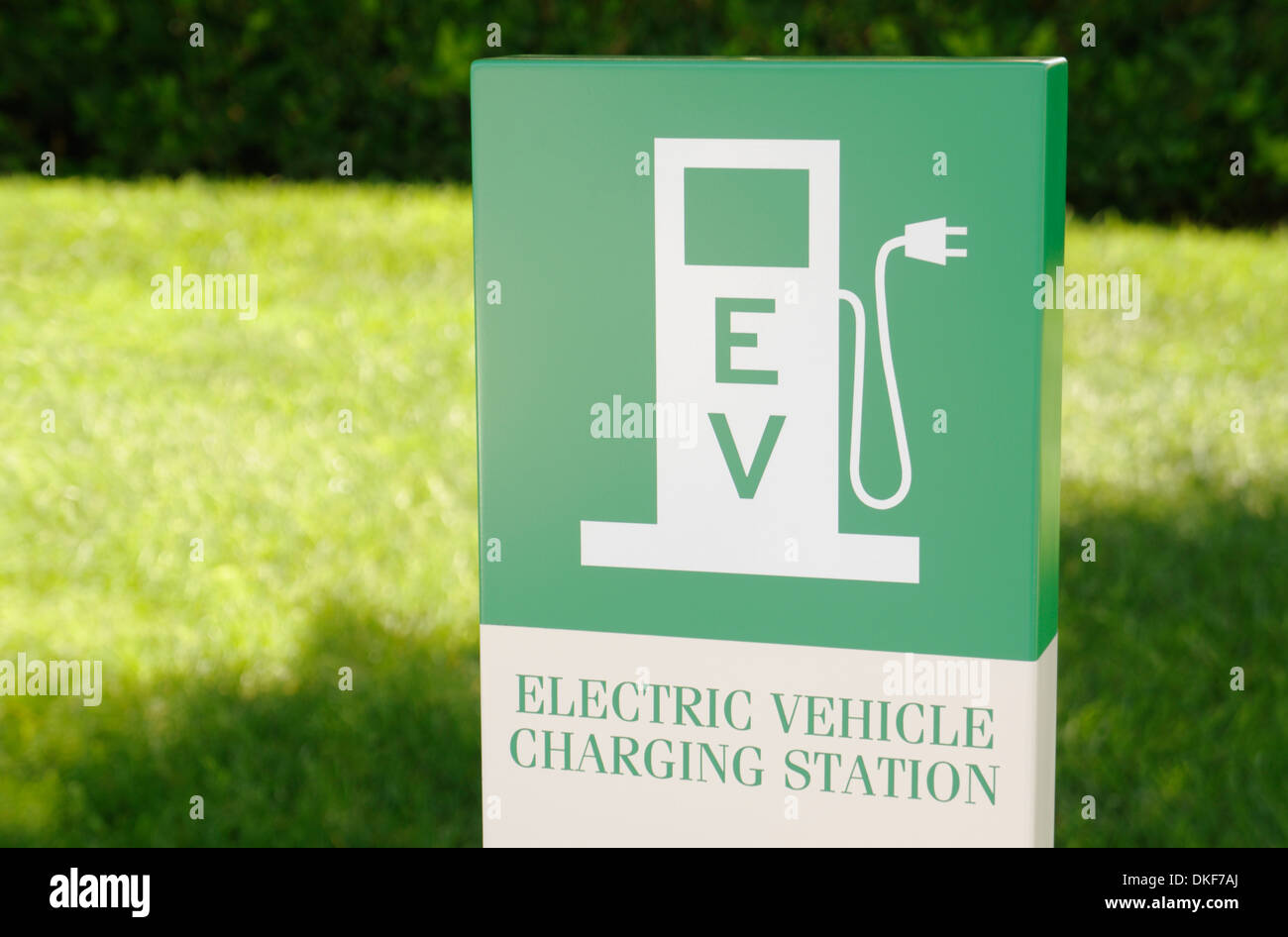 Electrical vehicle charging station sign Stock Photo - Alamy