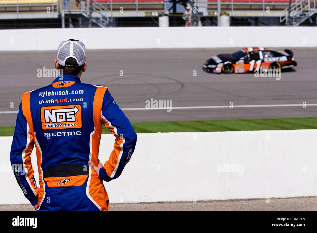 15 August 2009: Kyle Busch waits for his turn at the NASCAR Nationwide ...