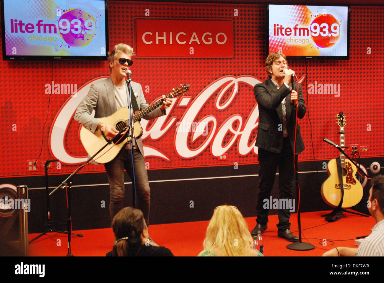 Rob Thomas and Kyle Cook of Matchbox Twenty perform at Chicago lite fm ...