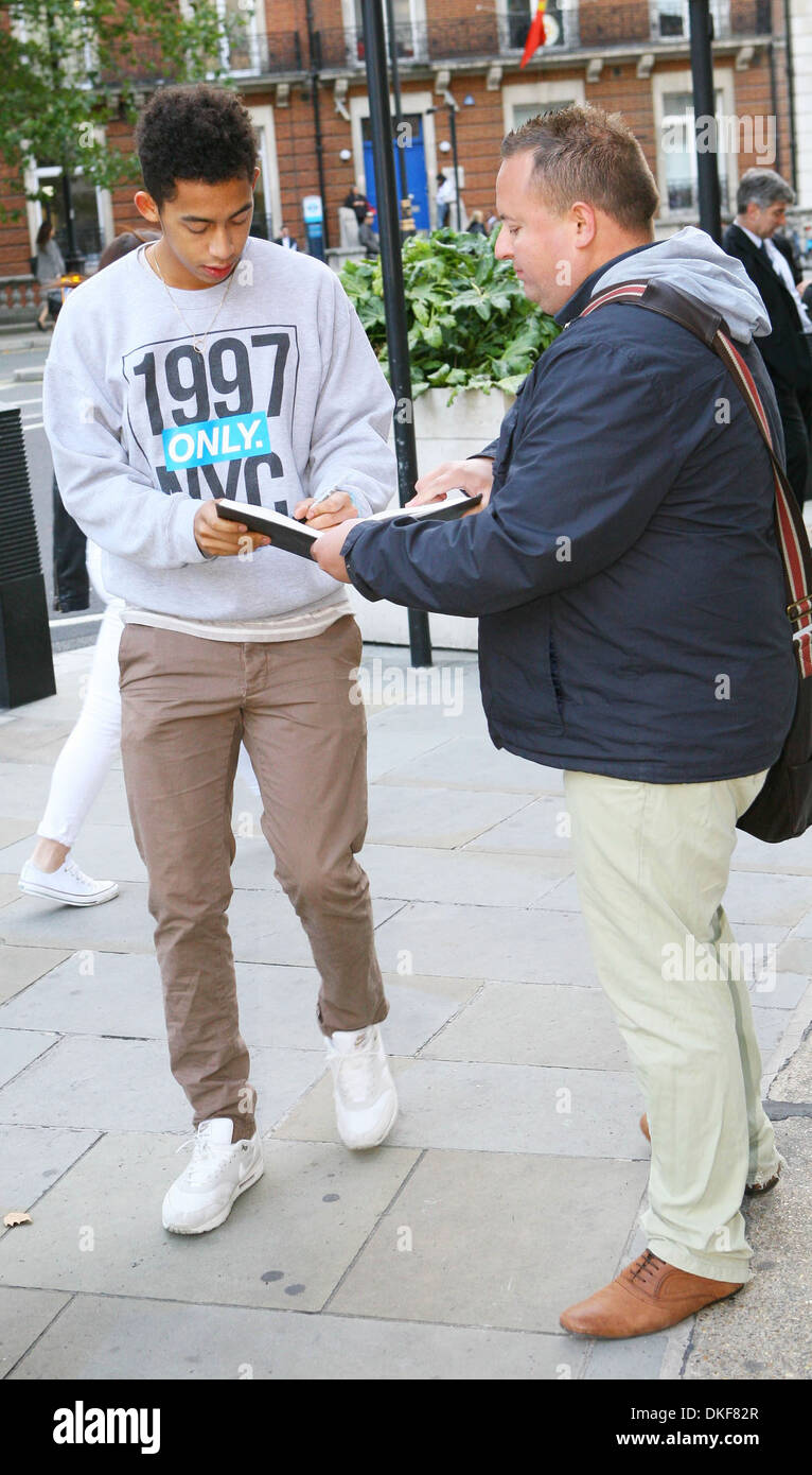 Jordan "Rizzle" Stephens of Rizzle Kicks outside BBC Broadcasting House ...