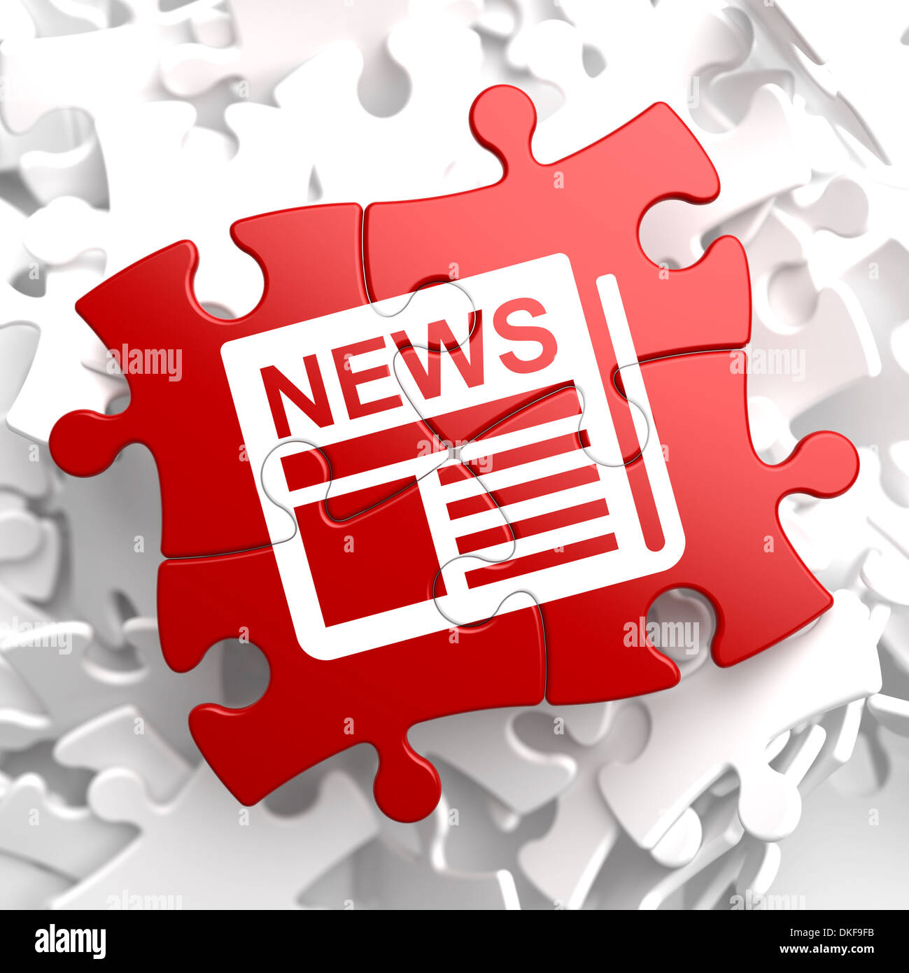Red news word on newspaper hi-res stock photography and images - Alamy