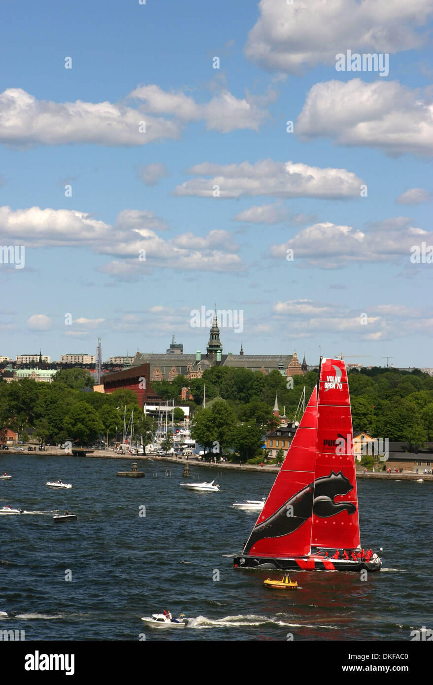 Jun 17, 2009 - Stockholm, Sweden - Spectators watch Puma Ocean Racing ...