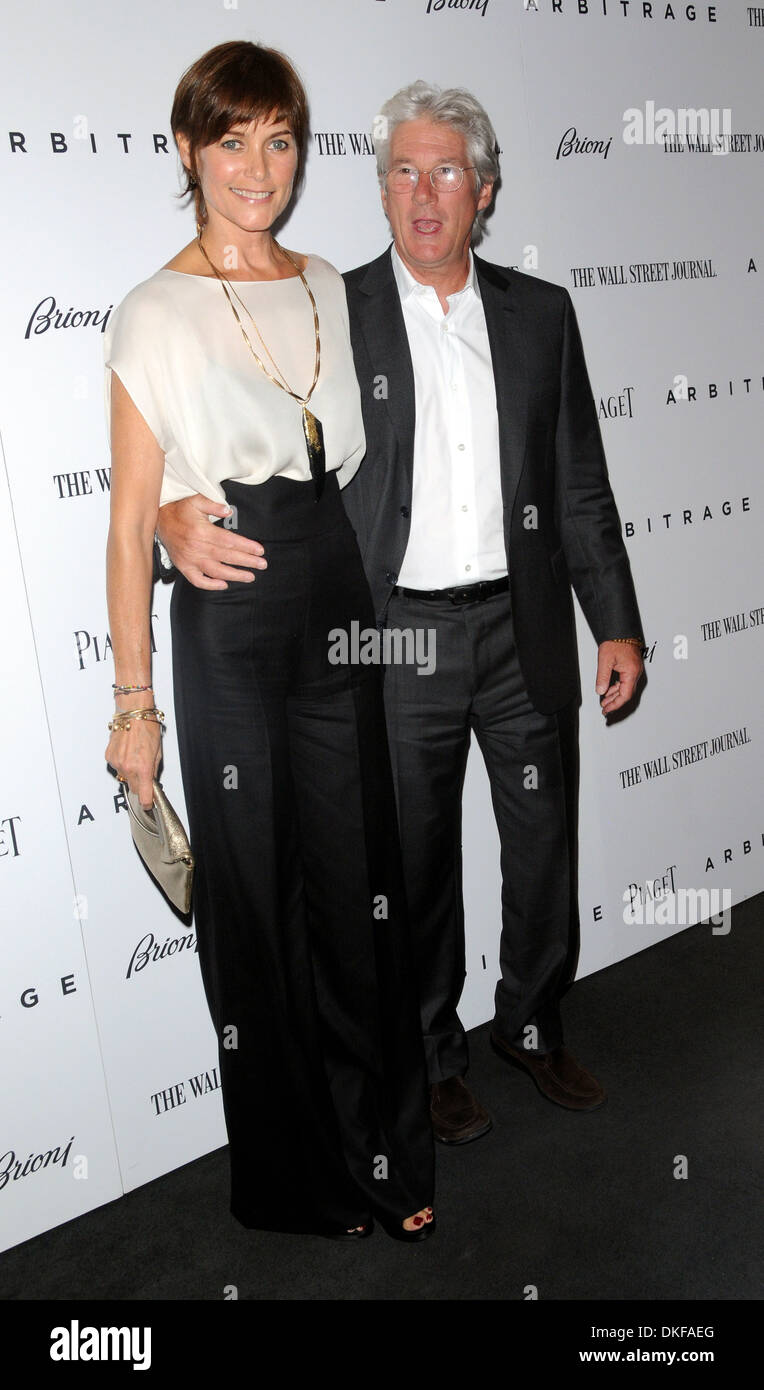 Richard Gere and Carrie Lowell New York Premiere of "Arbitrage" held at ...