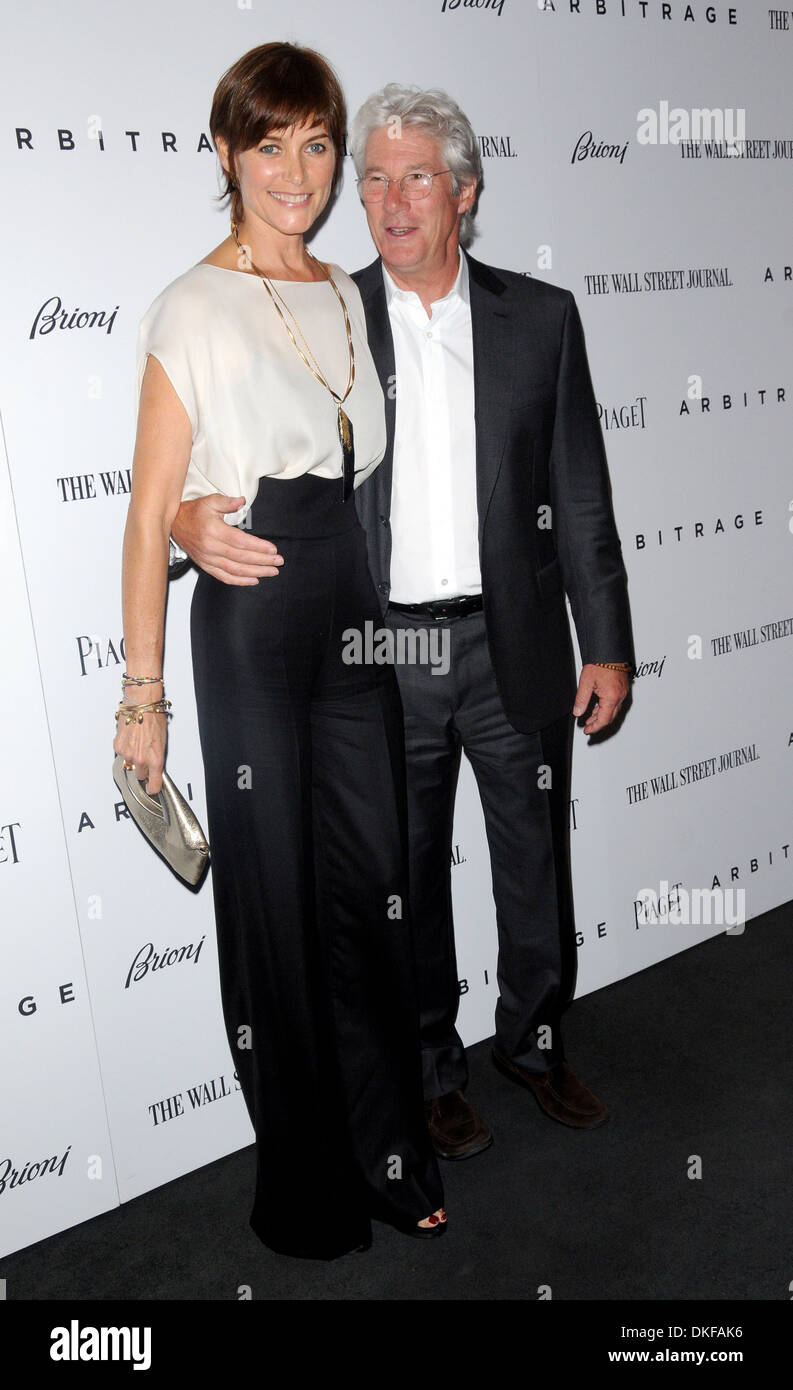 Richard Gere and Carrie Lowell New York Premiere of "Arbitrage" held at ...