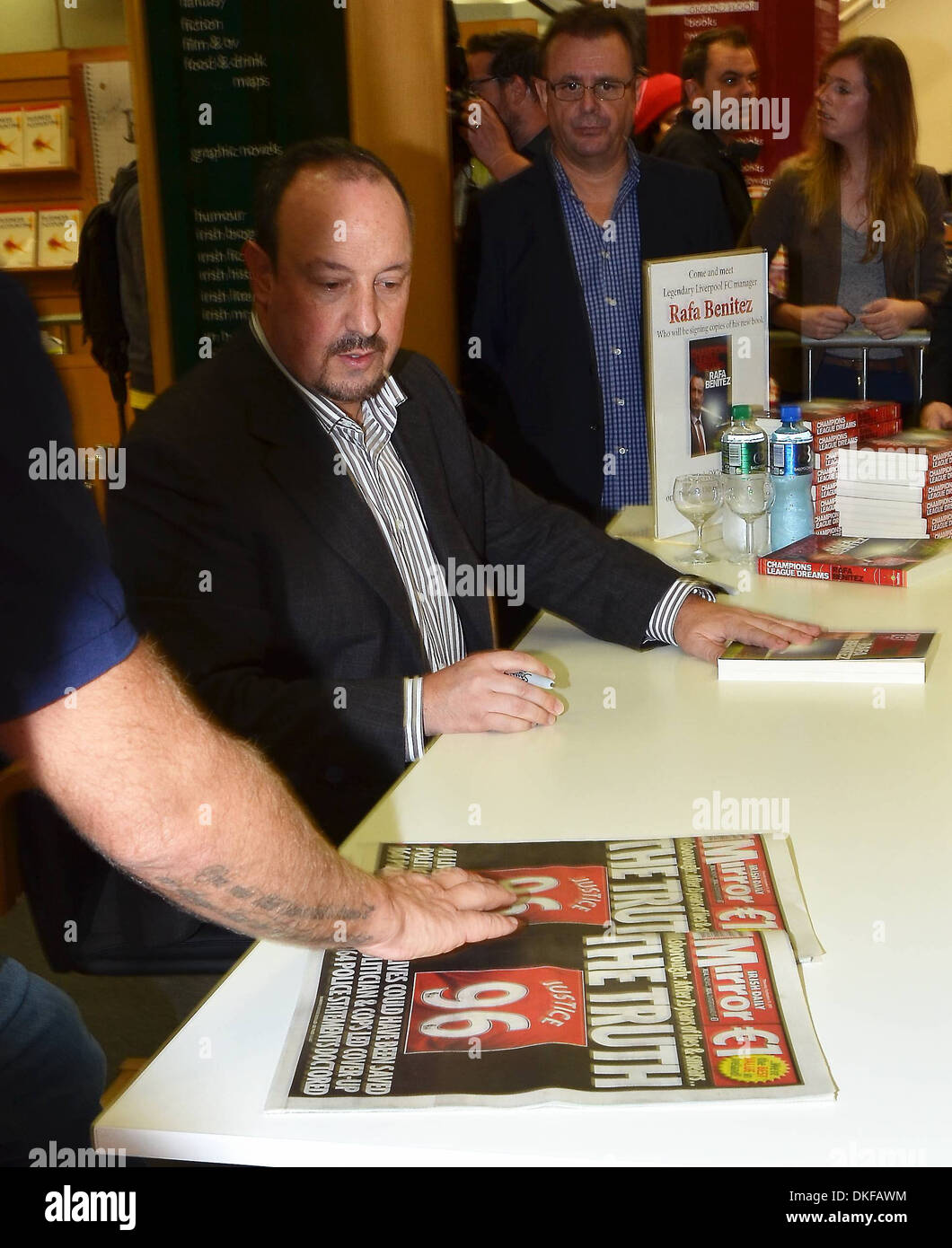 Rafa Benitez signs copies of his book 'Champions League Dreams' at ...