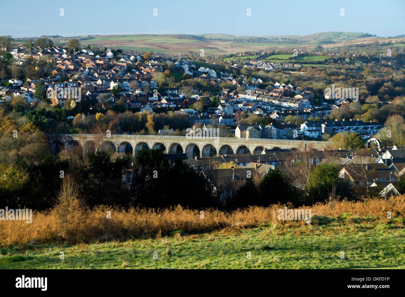 Hengoed Viaduct, Hengoed, Rhymney Valley, Gwent, South Wales Stock ...