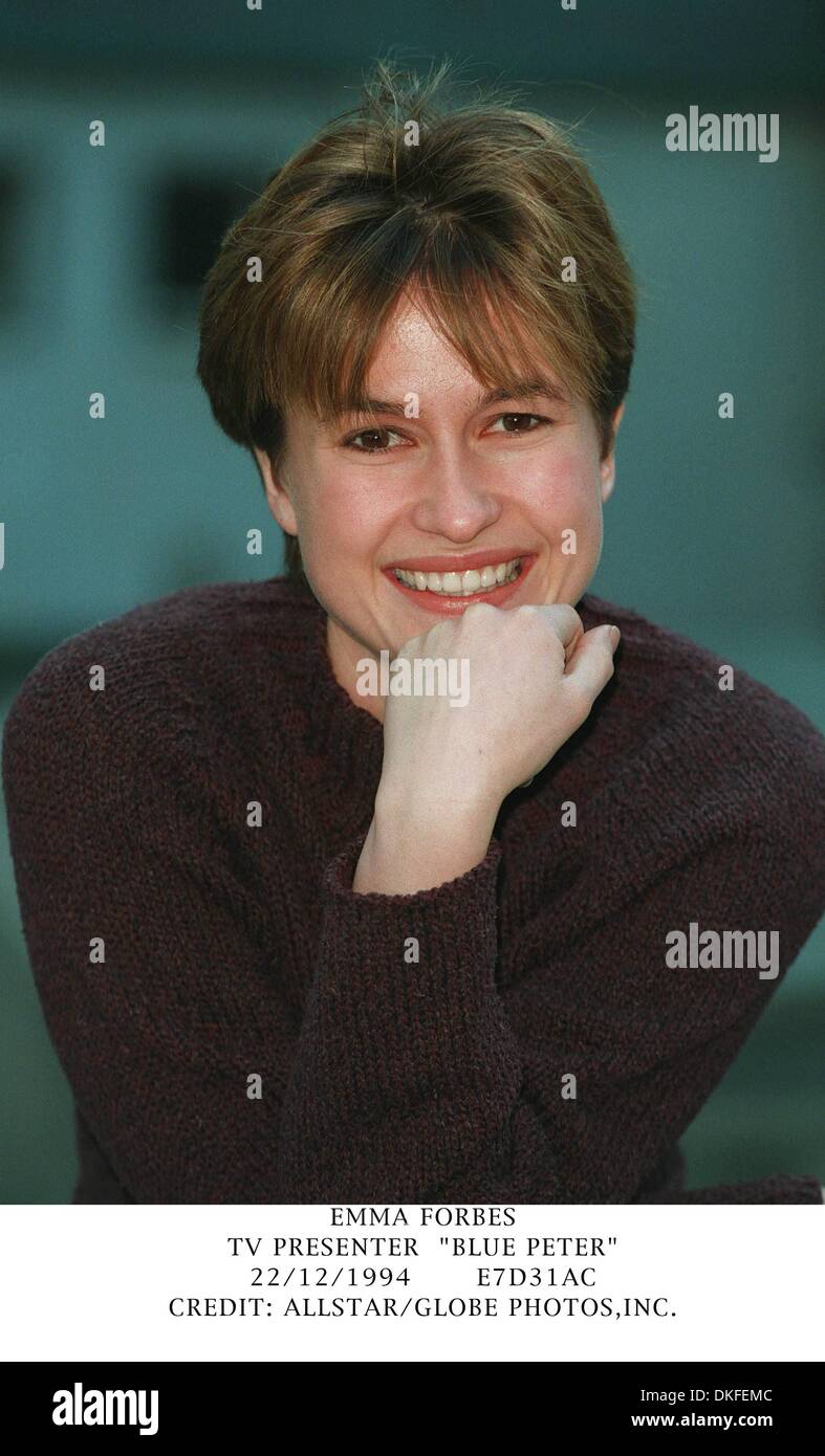 Dec. 22, 1994 - EMMA FORBES.TV PRESENTER ''BLUE PETER''.22/12/1994 ...