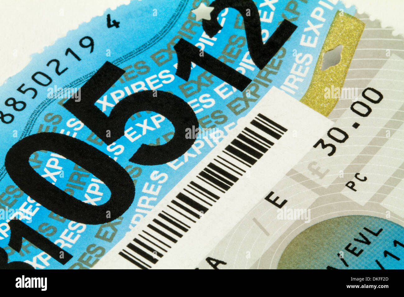 British Car Tax Disc Stock Photo - Alamy